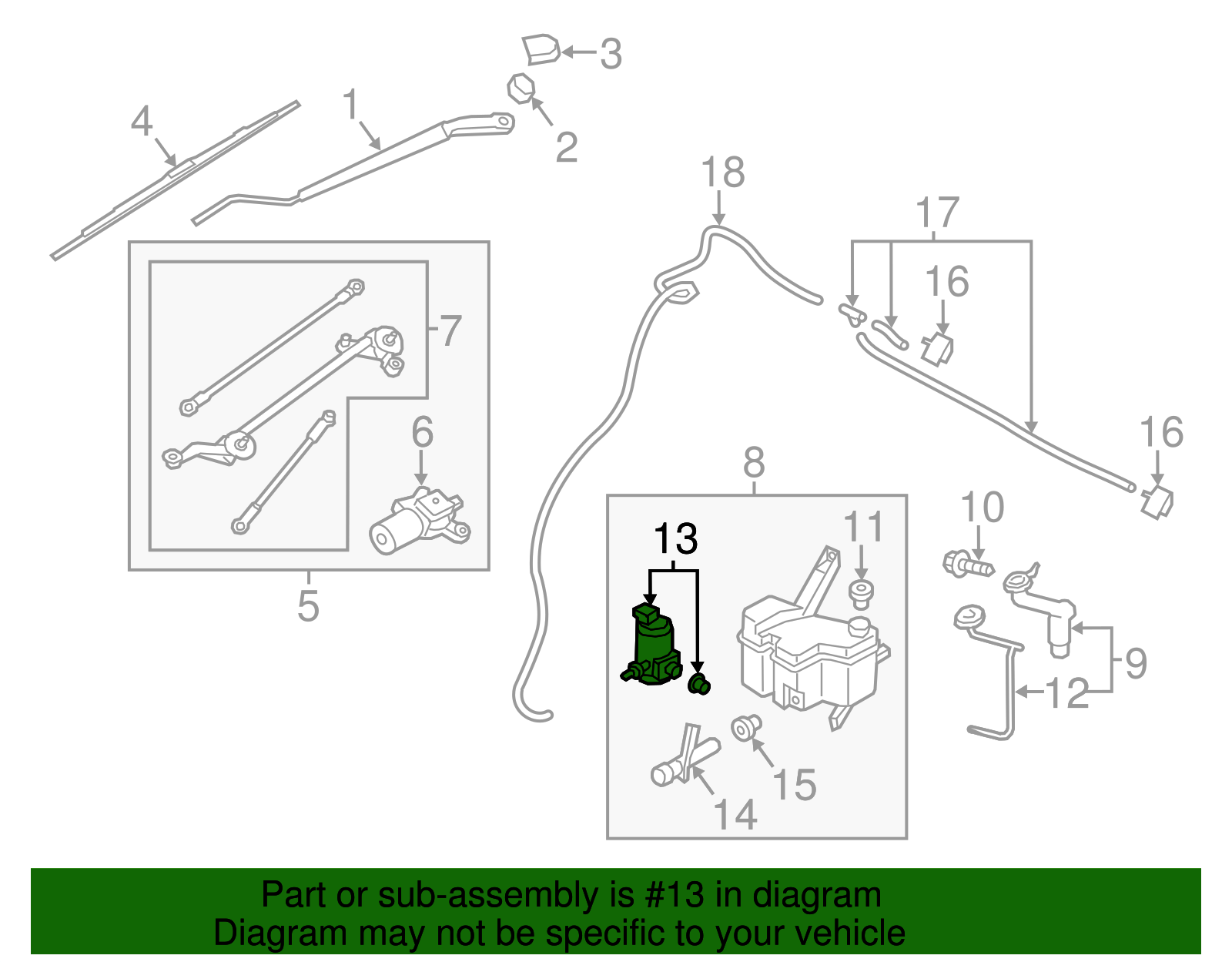 28920-JA00A - Washer Pump 2007-2025 Nissan | Nissan Parts & Accessories ...