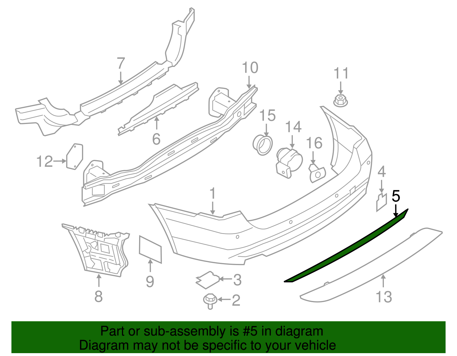 51-12-8-054-197 - Bumper Trim - 2013-2018 BMW | BMWPartsHub