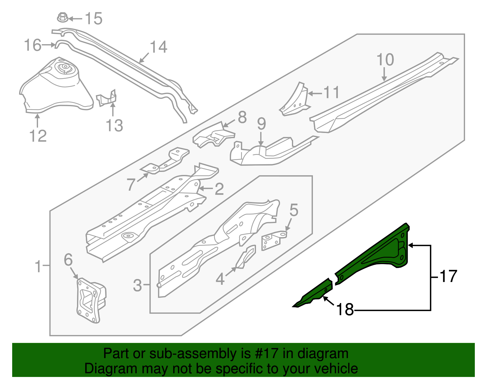 8V0-810-135-D - Upper Rail Assembly 2015-2020 Audi | Audi OEM Parts Guy