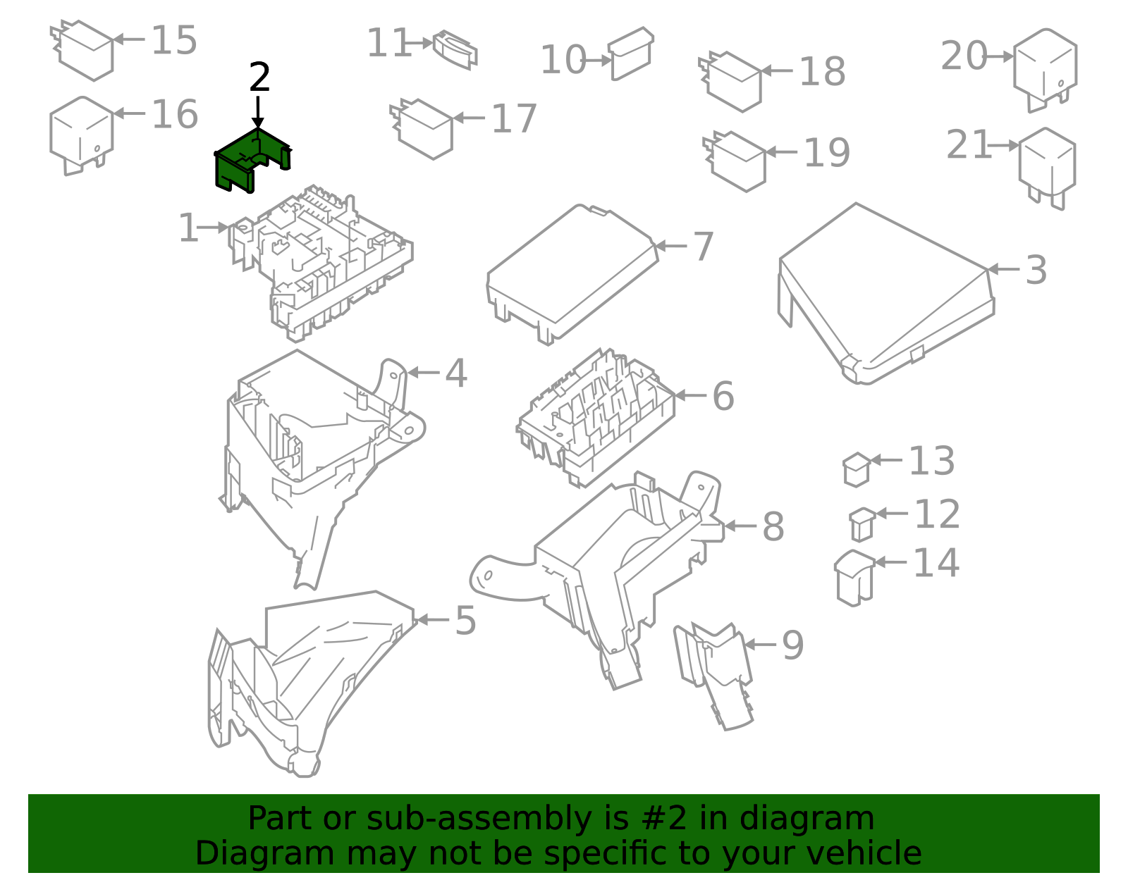 81931AN16A - 2020-2024 Subaru - Fuse & Relay Box Holder | Subaru Parts HQ