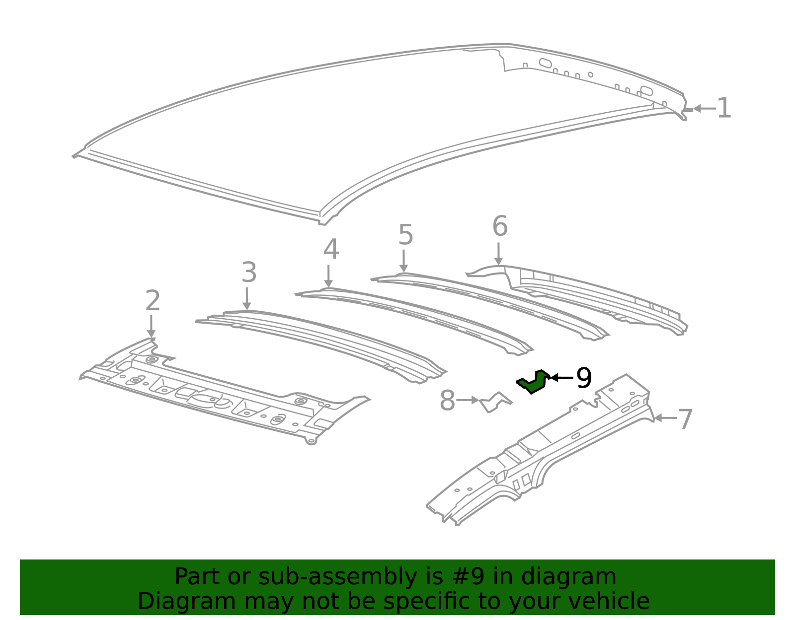 LJ7Z-78312A48-D - Bracket Assist Handle - 2020-2025 Lincoln Corsair ...