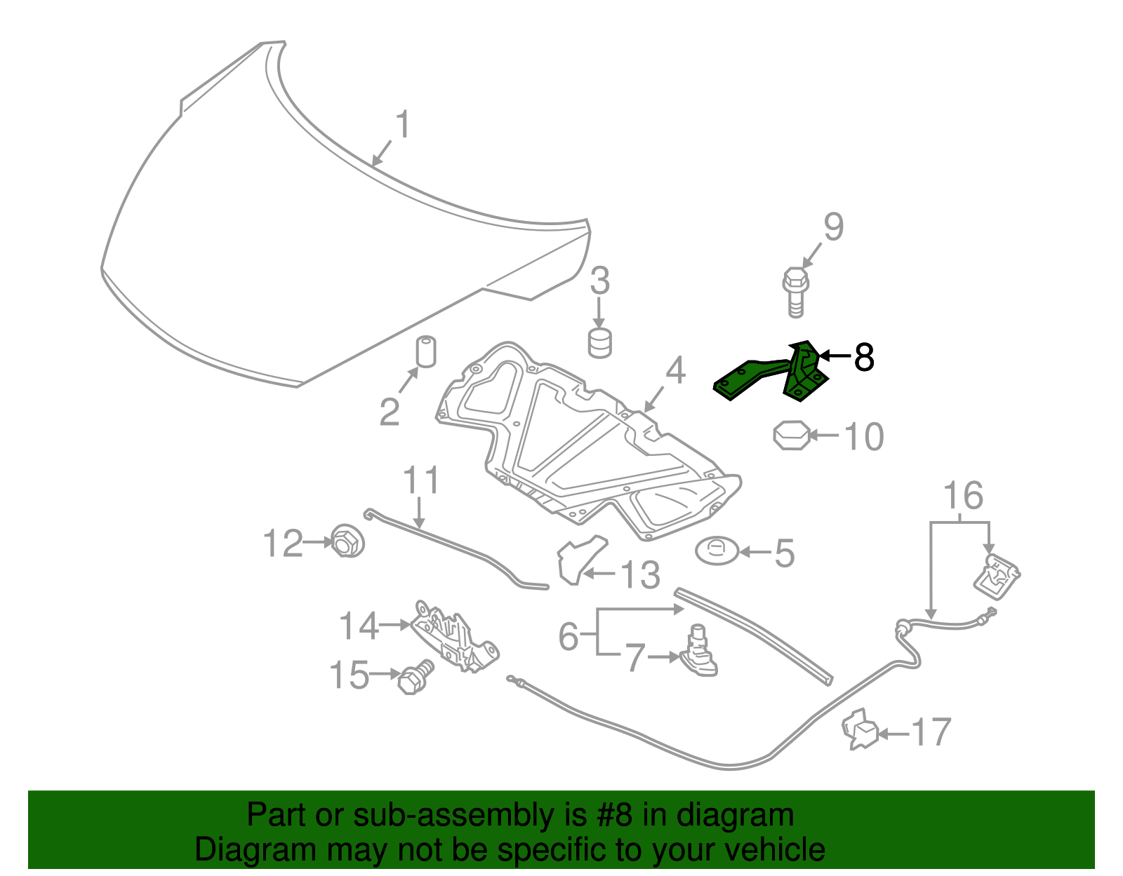 2011-2017 Nissan Juke Hinge 65401-1KA0A | Ziegler Nissan of Orland Park