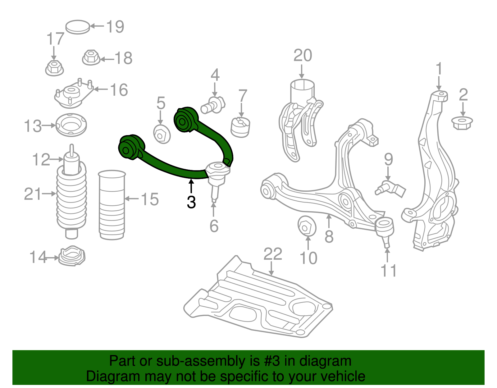 2011-2015 Mopar Arm 68217809AB | Mopar Parts Canada