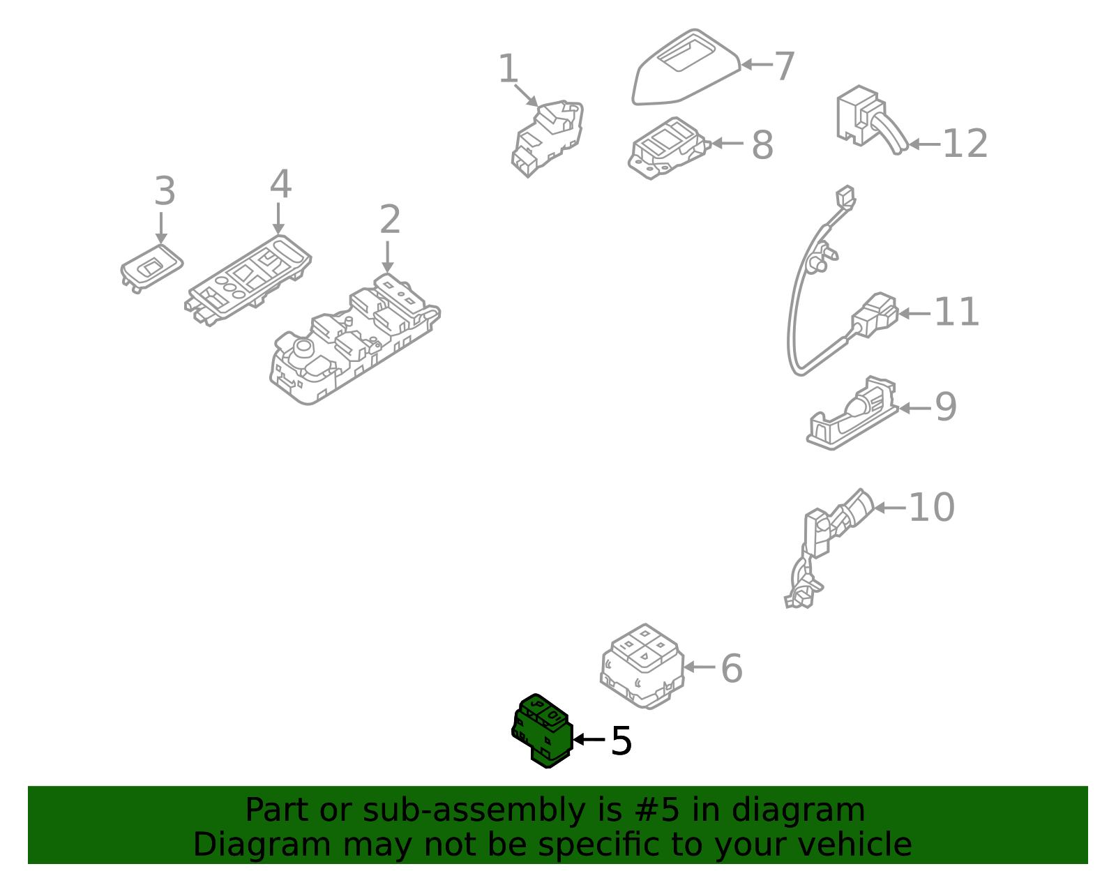 Genuine OEM Lock Switch Part# LR071265 Fits 2013-2023 Land Rover: Up To ...