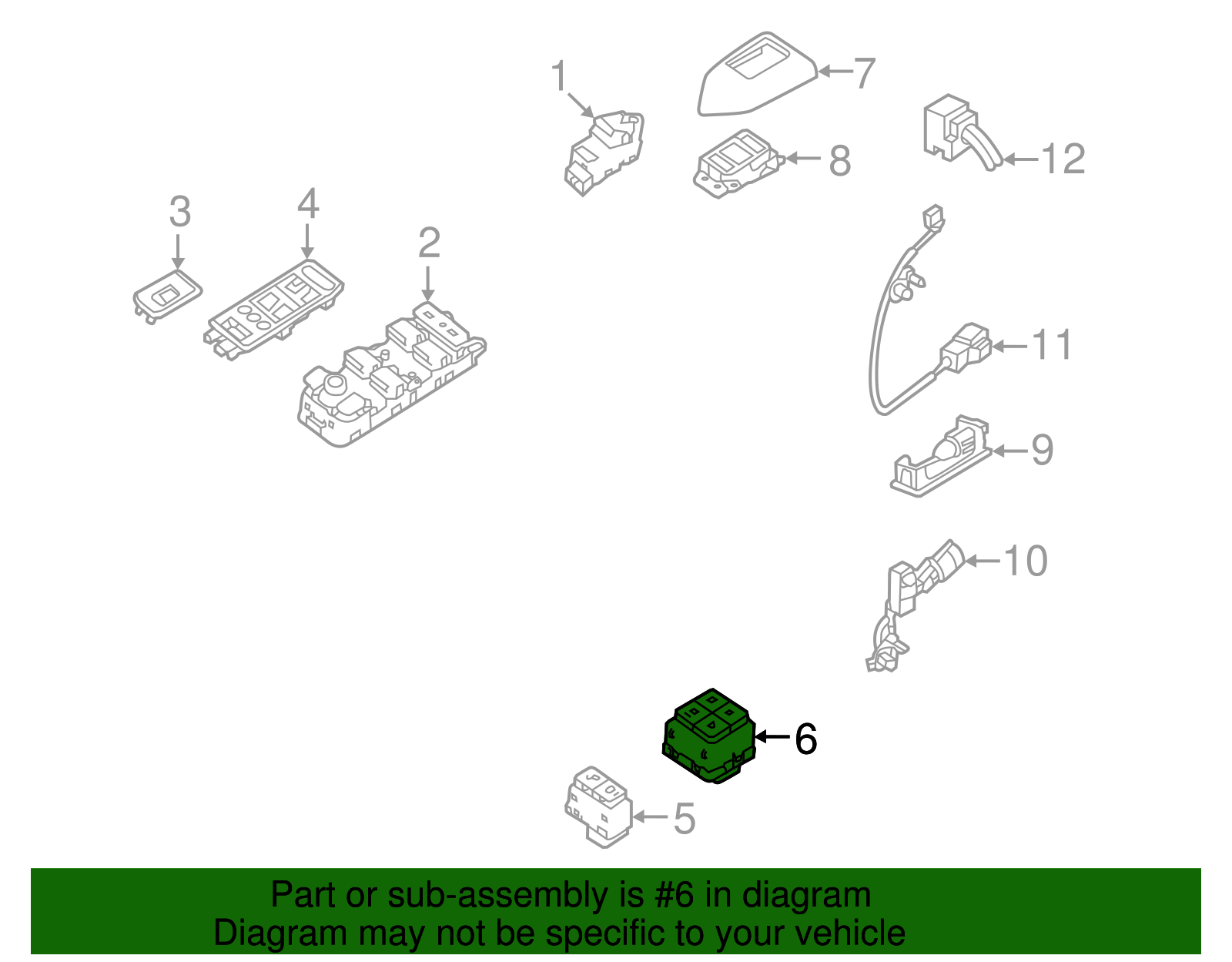 2013-2024 Land Rover Memory Switch LR059774 | JaguarParts.com
