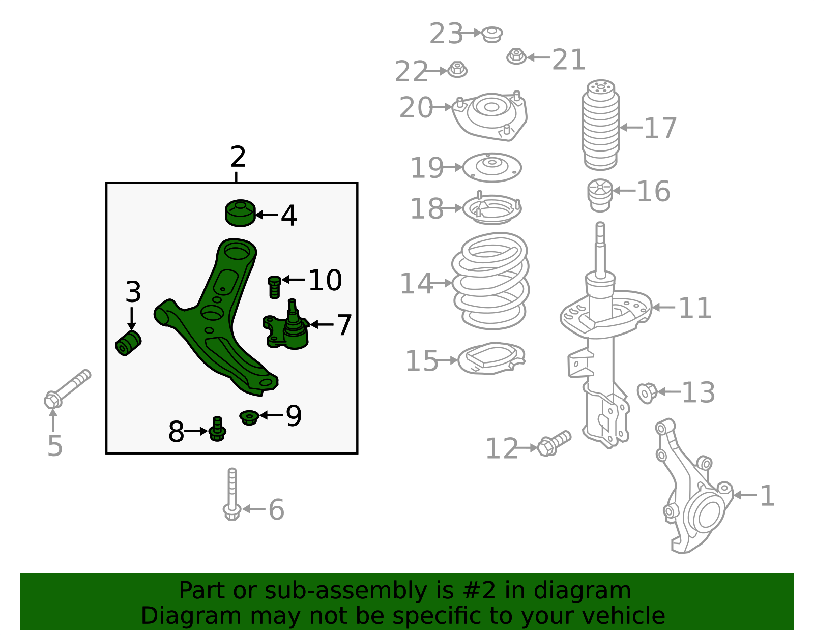 Genuine Lower Control Arm for 54500-J3AA0 | Hyundai OEM Parts Direct
