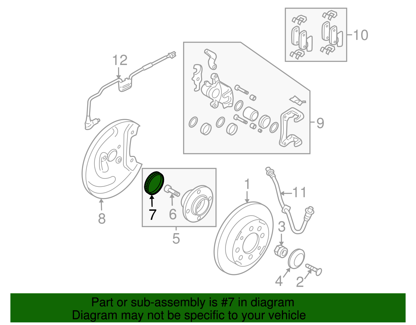 52714-2D101 - Kia ABS Wheel Speed Sensor Tone Ring 2000-2007 Kia ...