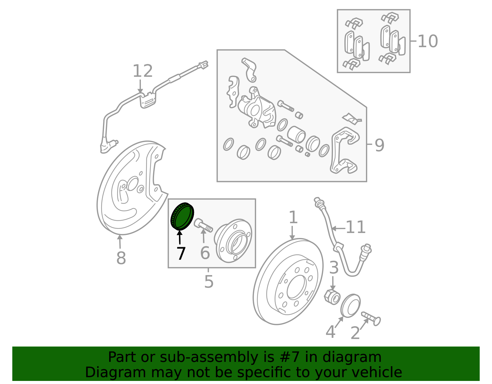 52714-2D101 - Kia ABS Wheel Speed Sensor Tone Ring 2000-2007 Kia ...
