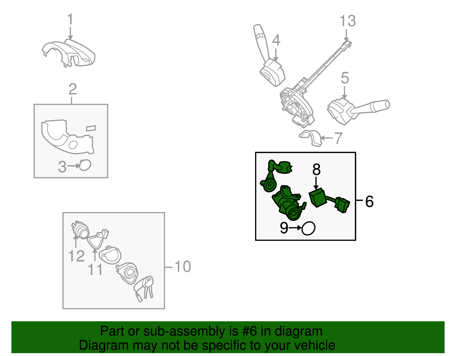 2009-2012 Hyundai Elantra Ignition Lock Cylinder 81910-2L000 | OEM ...