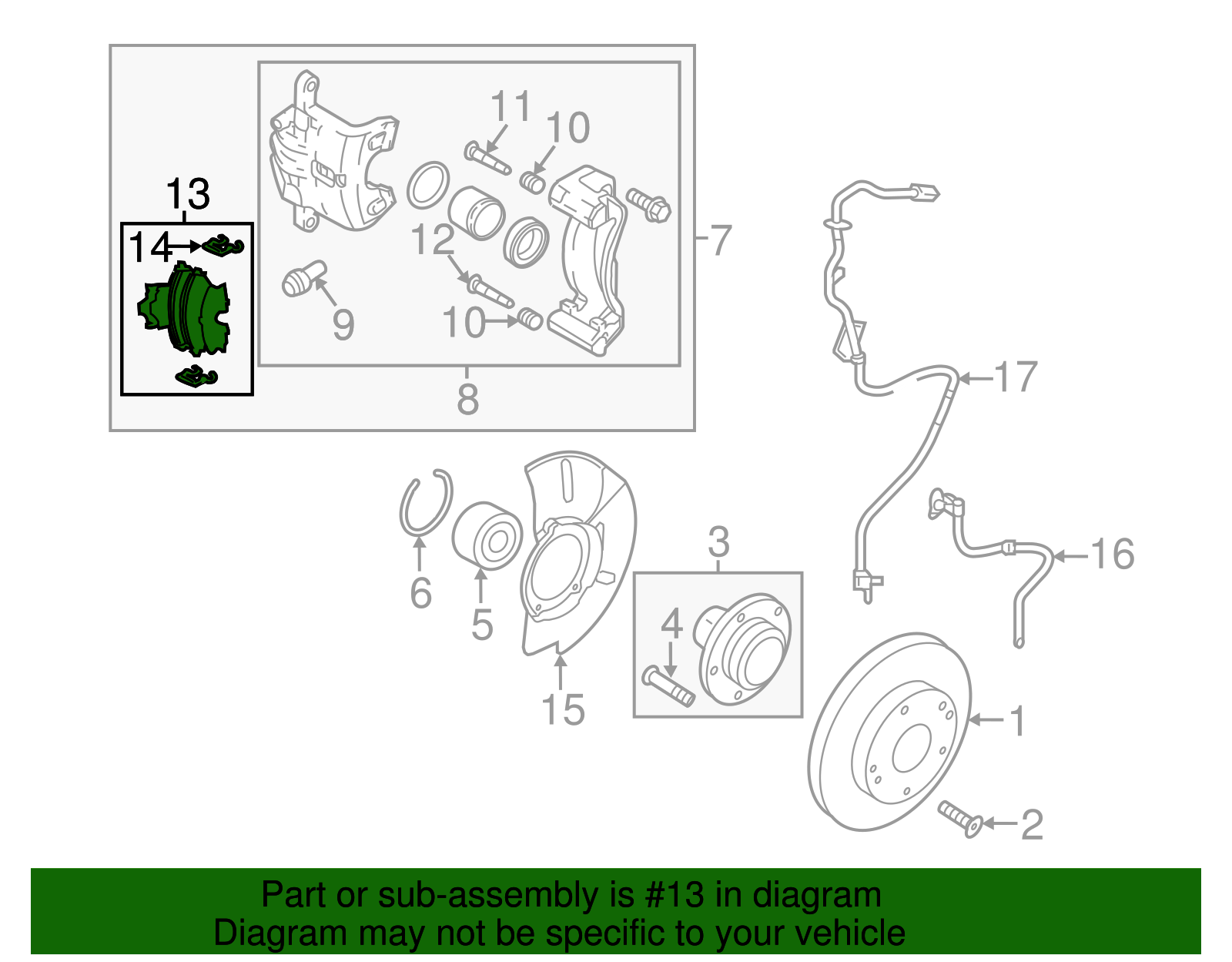 58101-3RA05 - Kia Pad Kit Front Disc B 2011-2016 Kia Sportage ...