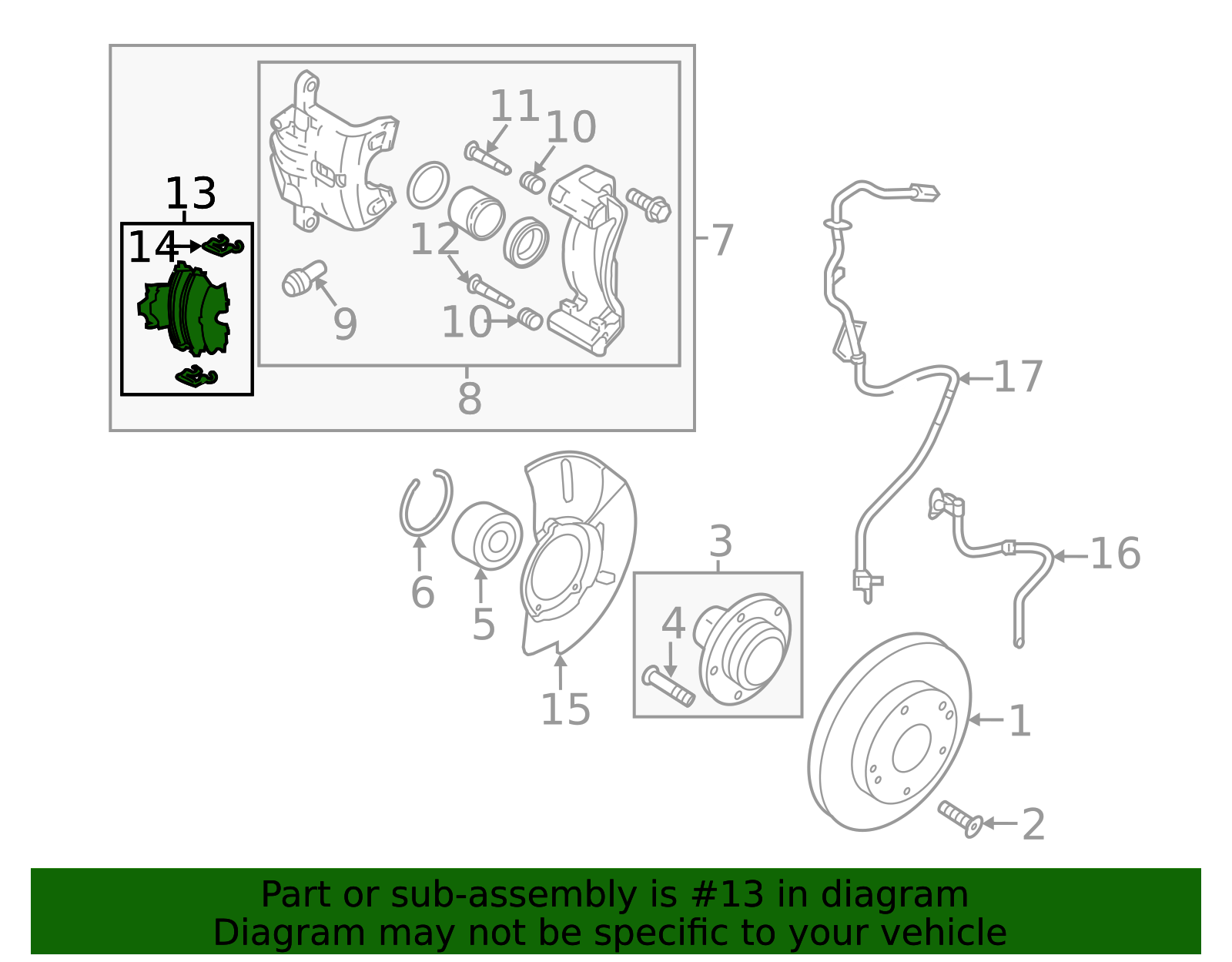 2011-2016 Kia Sportage Pad Kit Front Disc B 58101-3RA05 | Kia Parts Fast
