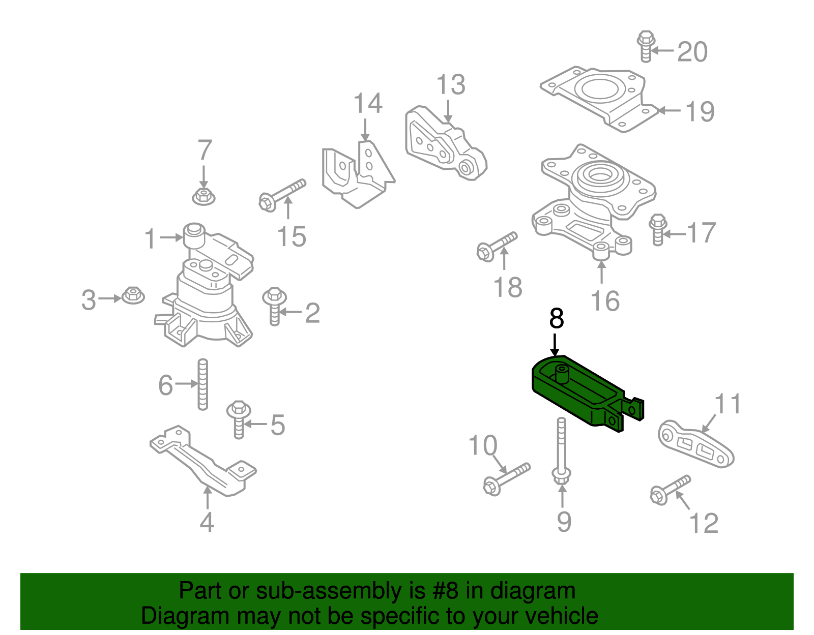 2015-2024 Ford | Torque Arm | F2GZ-6068-A | Walls' Ford Parts