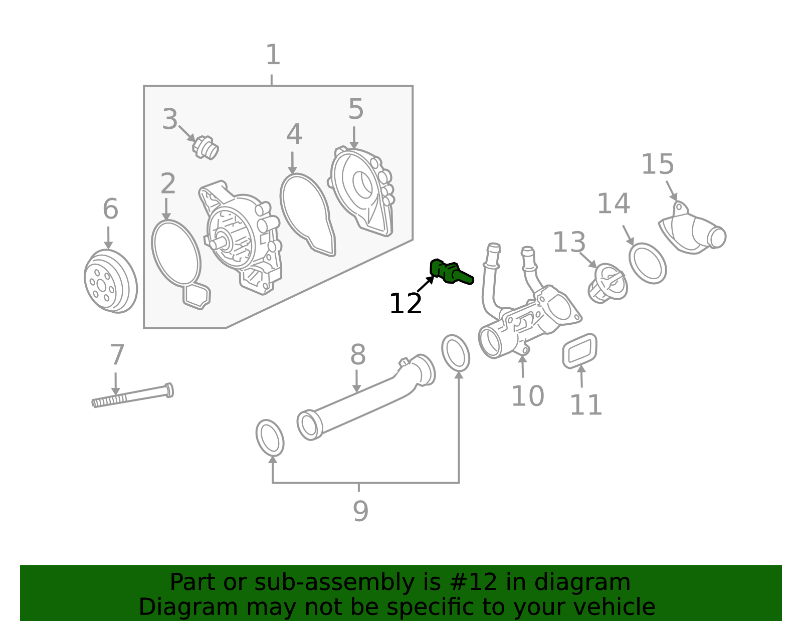 1988-2024 GM Engine Coolant Temperature Sensor 12608814 GM ...
