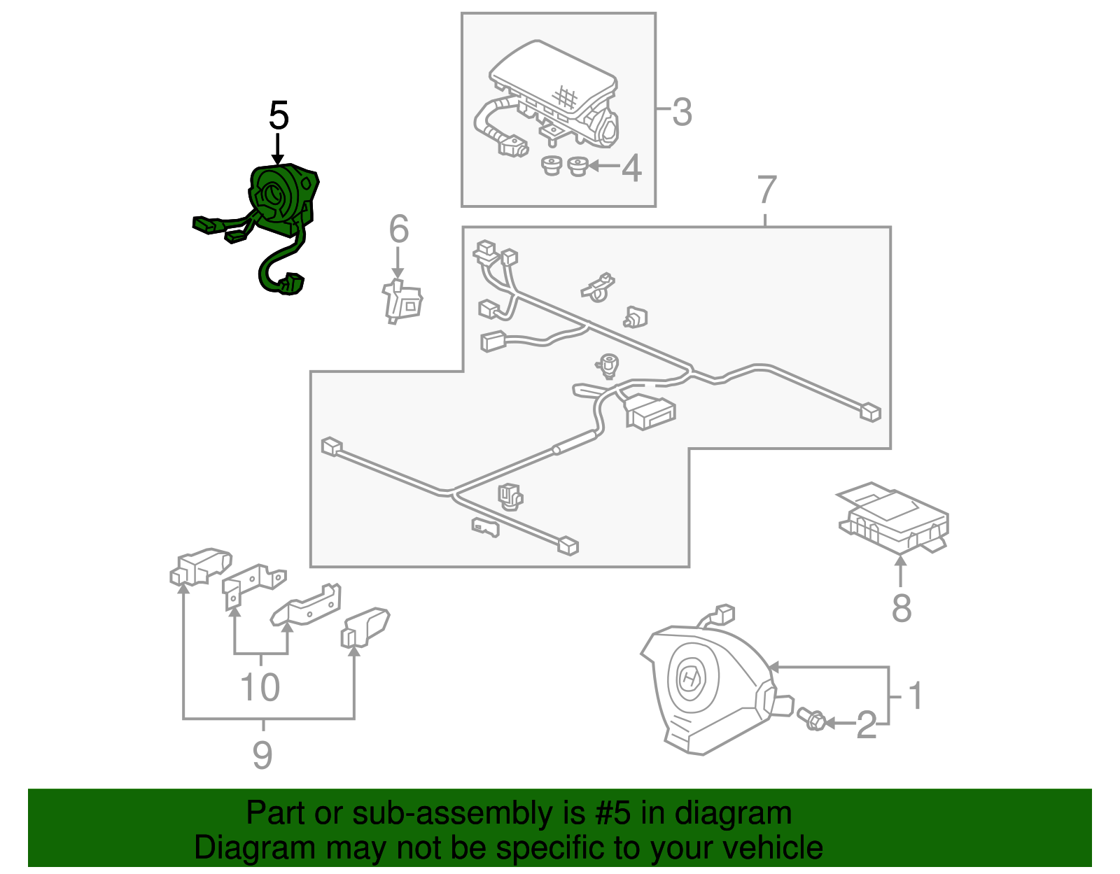 2006-2009 Honda S2000 Clock Spring 77900-S2A-A51 | OEM Parts Online