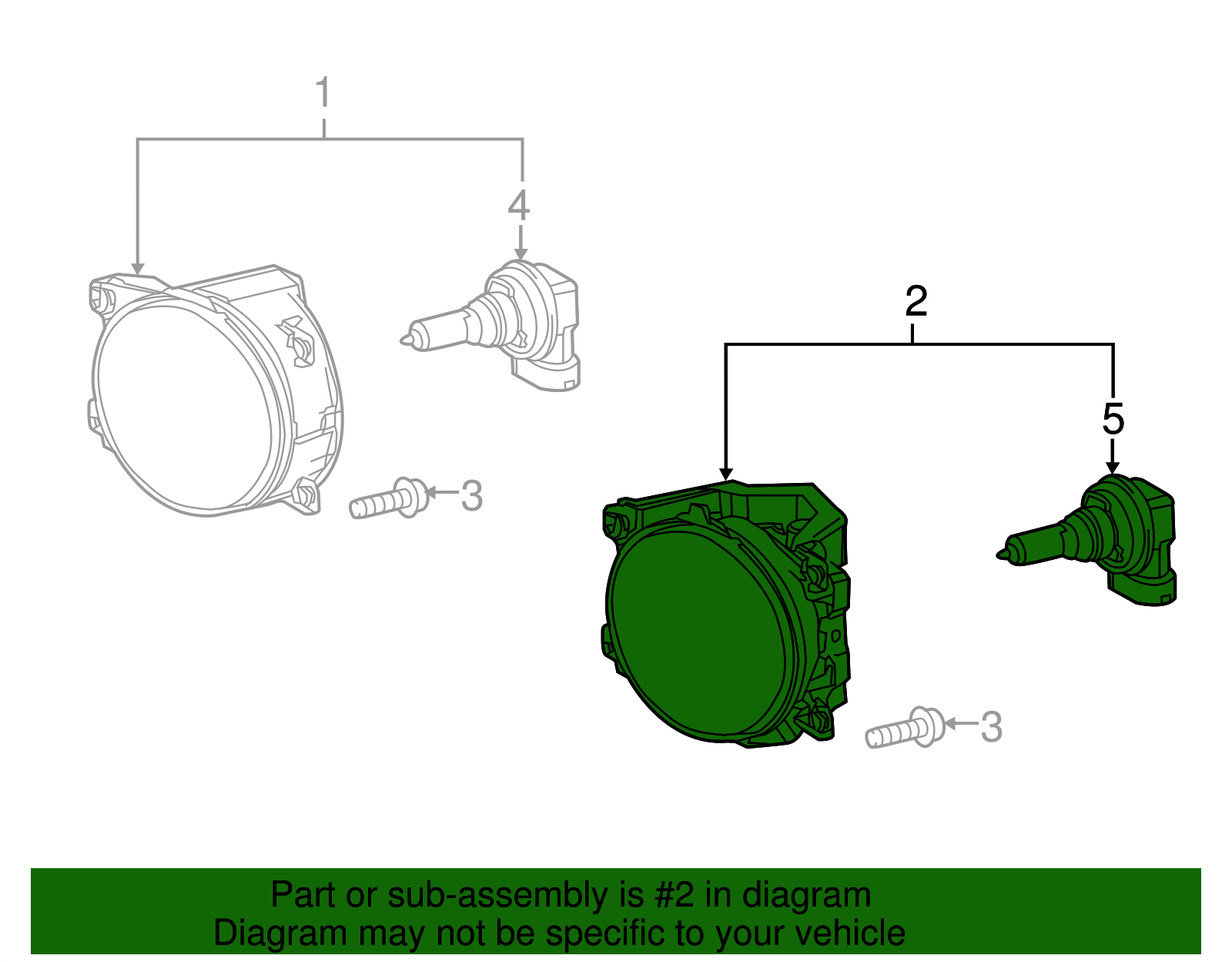 2013-2015 Toyota 2013-2015 Toyota - Fog Lamp Assembly 81220-60120 ...