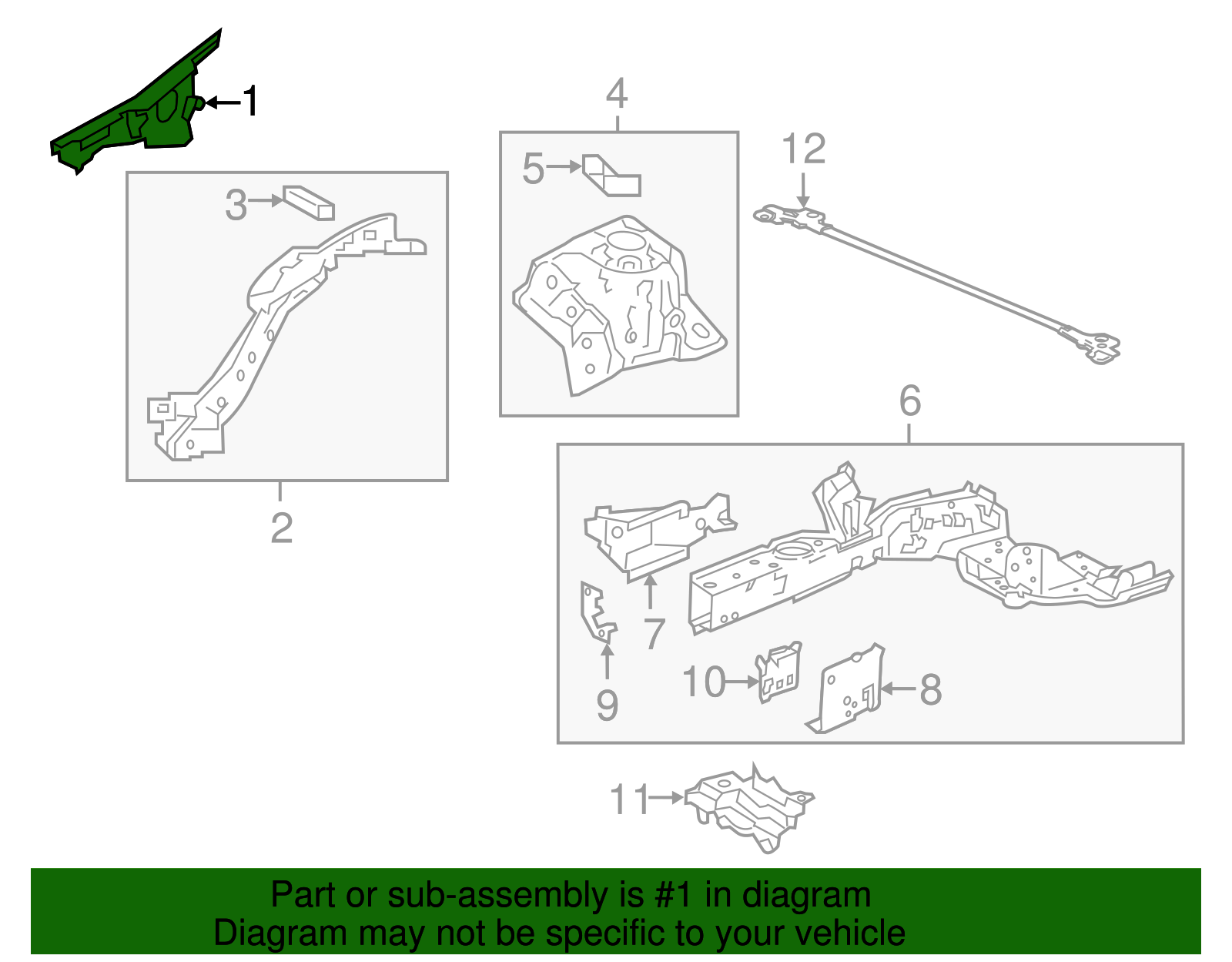 Genuine OEM Acura - Upper Rail Part# 60610-TZ3-305ZZ | Acura Parts For Less