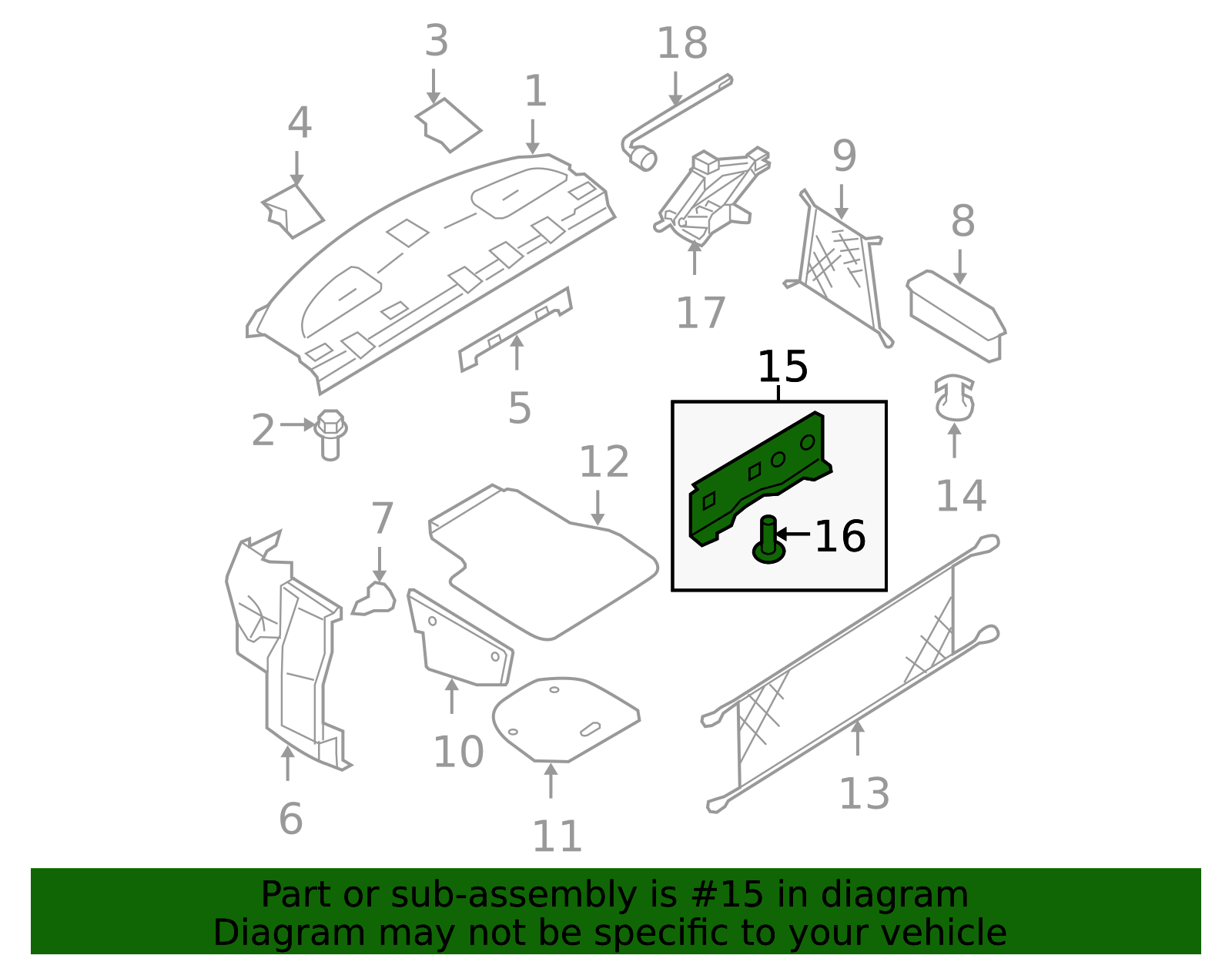 2007-2012 Nissan Altima Rear Panel Trim 84920-JA00A | Bill Kay Nissan Parts