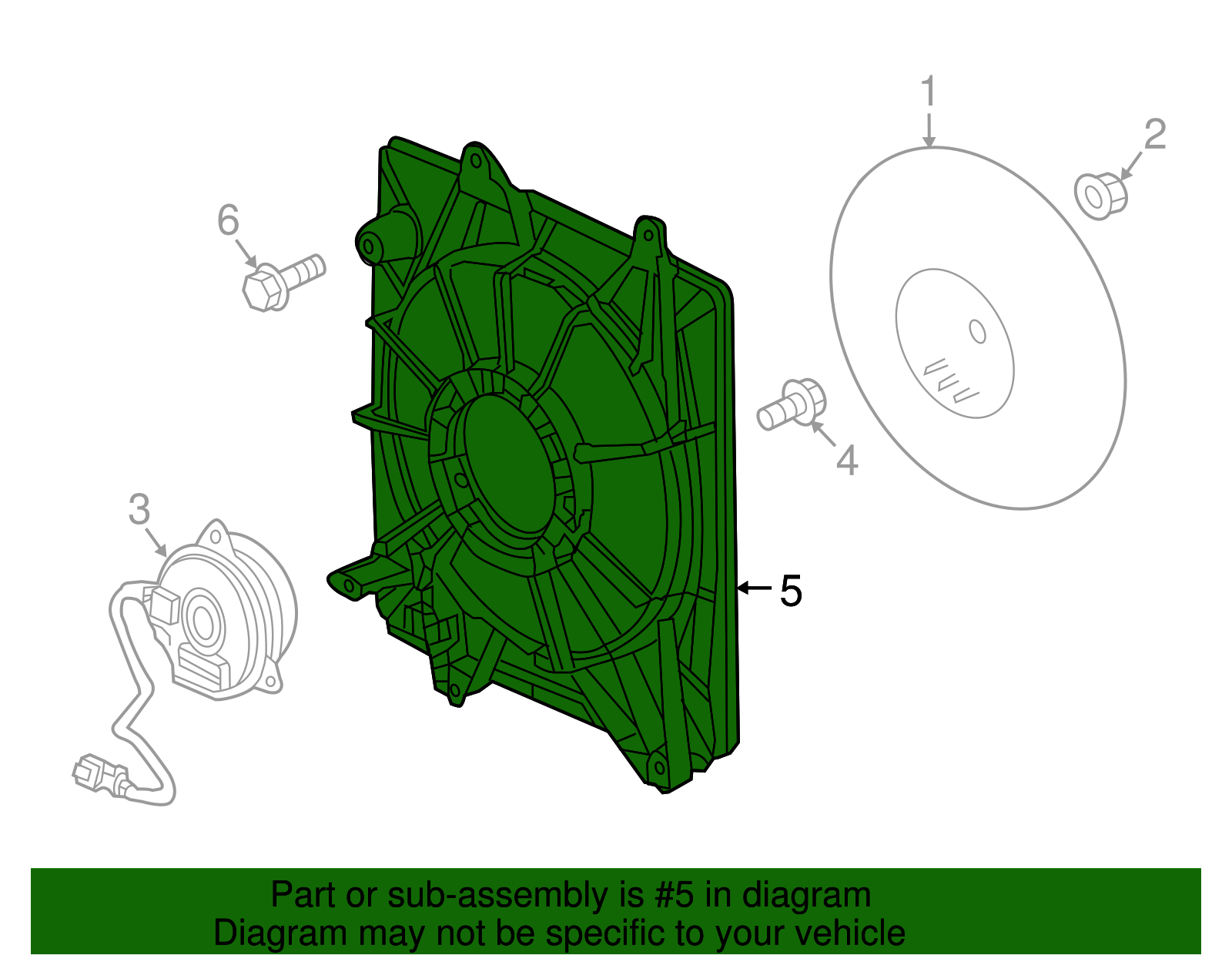 38615-5R1-003 - Fan Shroud 2015-2020 Honda Fit | Honda Parts Online
