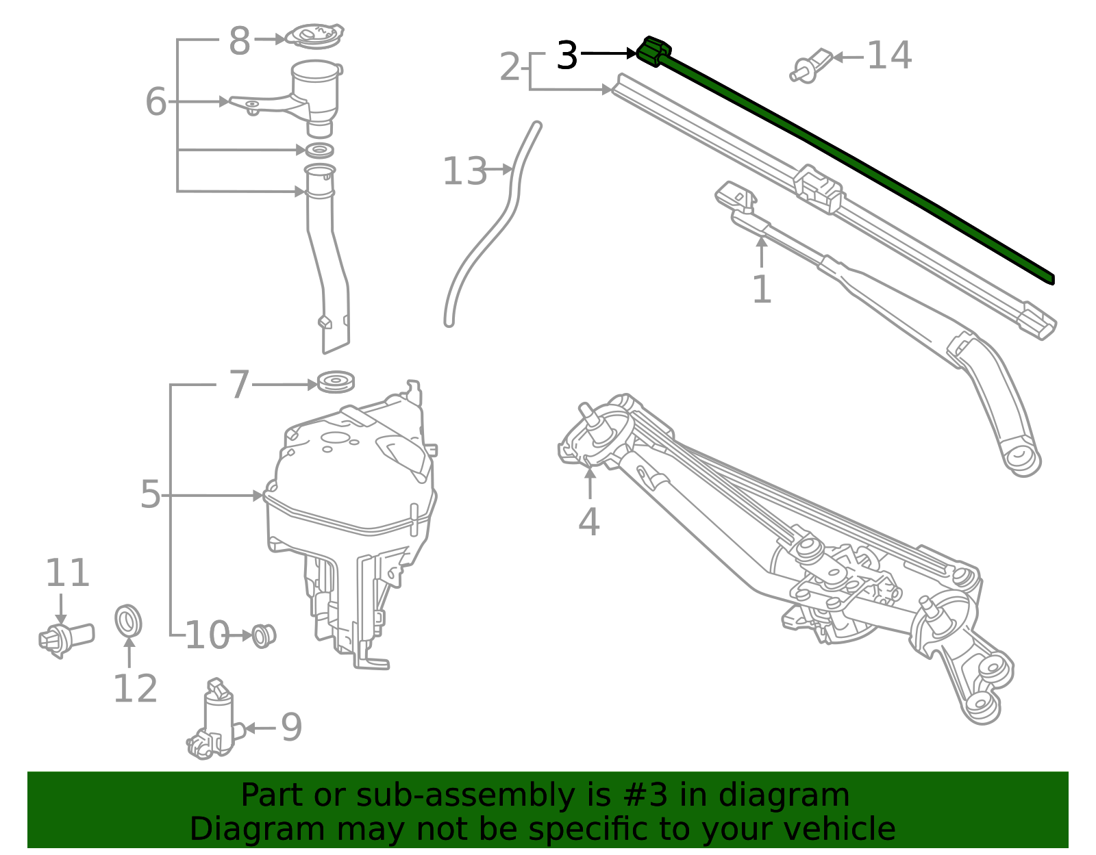 85213-35090 - Wiper Blade Refill 2025 Toyota 4Runner | Longo Toyota Parts