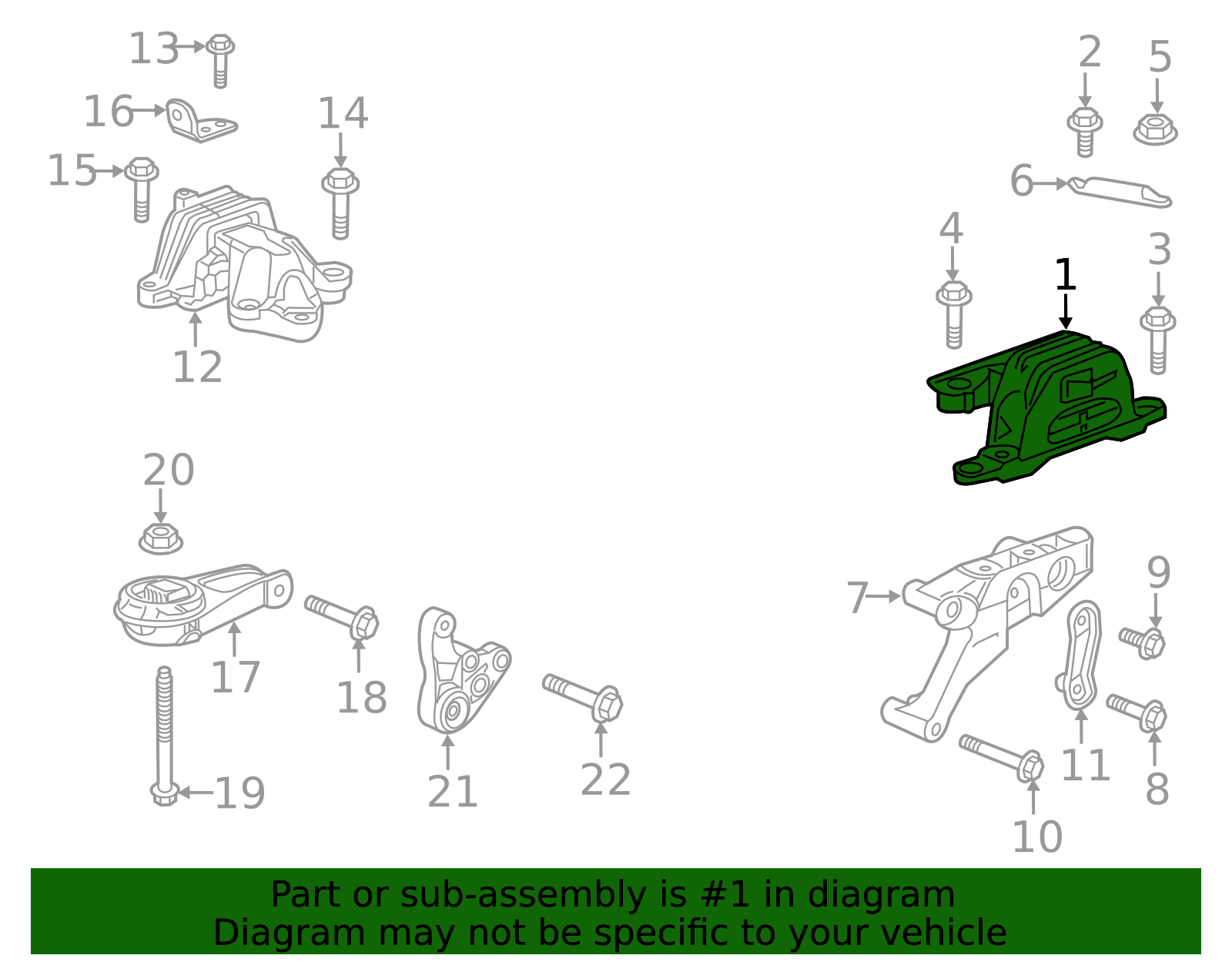 2016-2025 Chevrolet Malibu Engine Mount 84034329 | Capital Chevy Parts