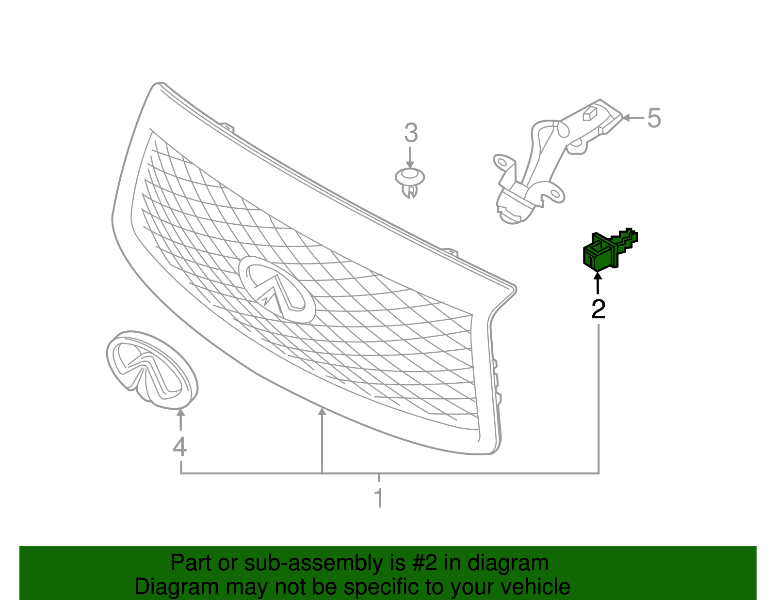 2011-2020 Infiniti Grille Assembly Clip 623181LA0A | Infiniti of San Jose