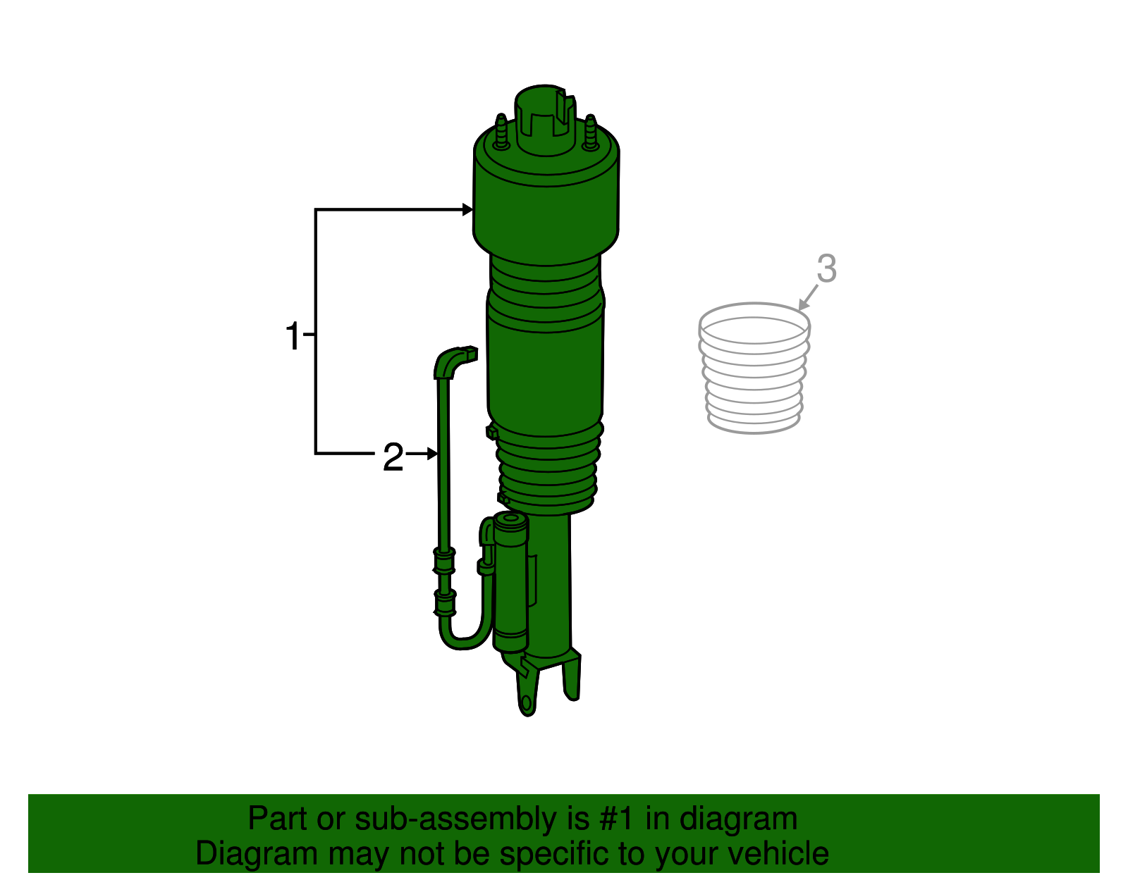 211-320-56-38 - Air Spring Strut 2007-2011 Mercedes-Benz | Mercedes ...