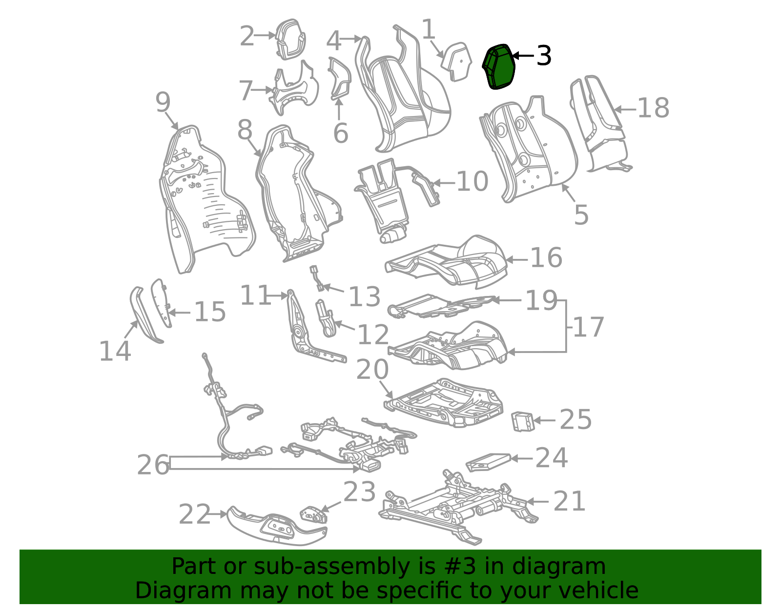 2020-2025 Chevrolet Corvette Headrest Cover 84830654 | Capital Chevy Parts