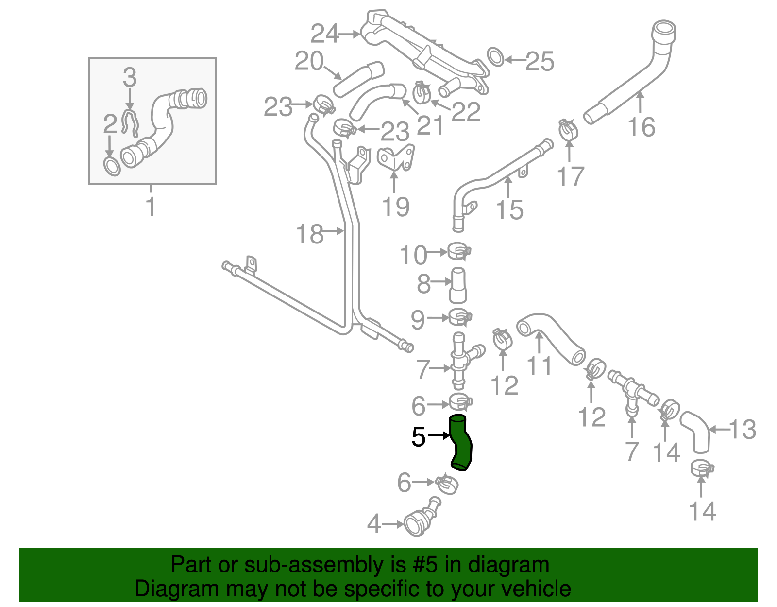 4G0-121-109-T - Inlet Hose 2012-2015 Audi | Audi OEM Parts Guy