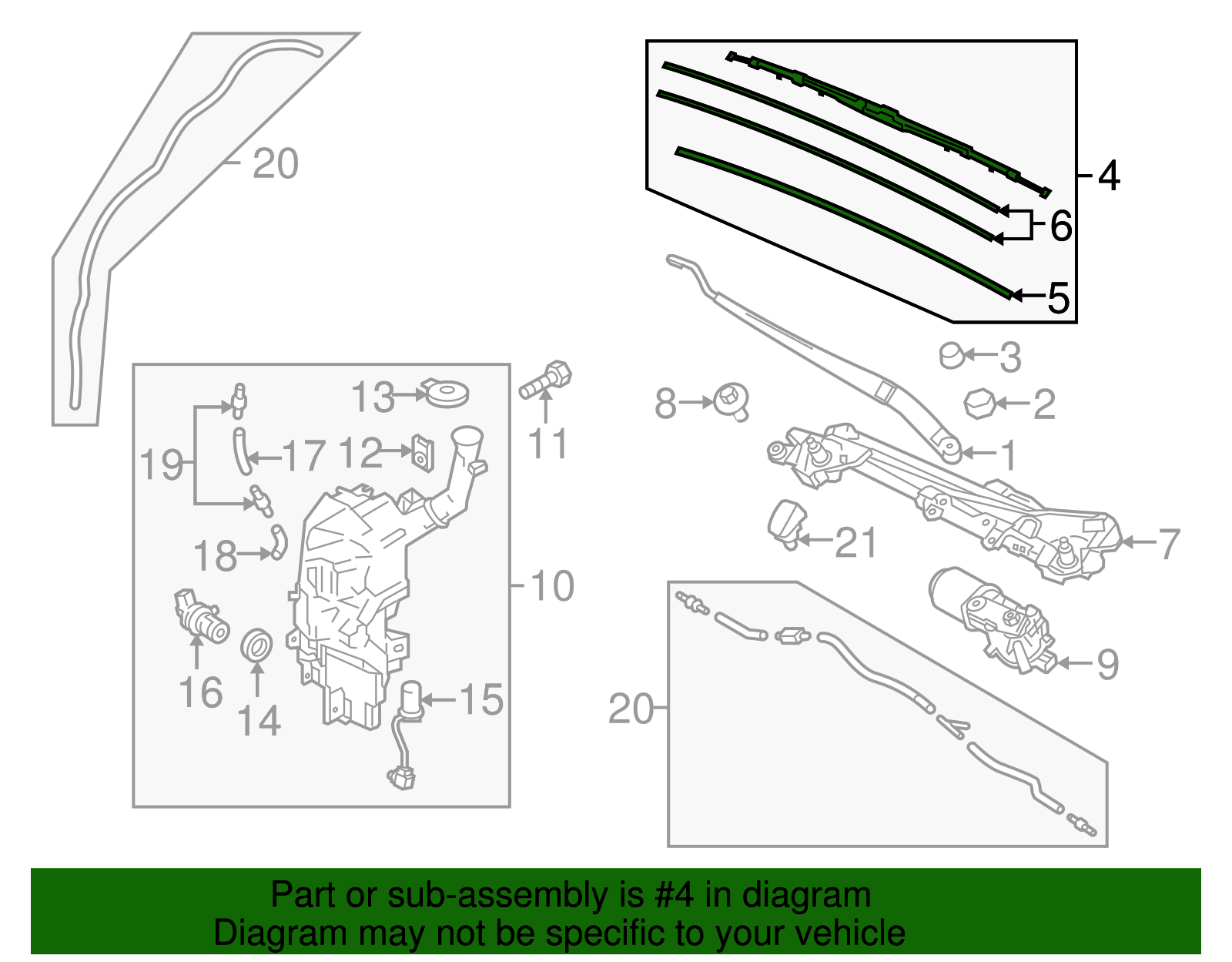 2010-2014 Mazda | Blade Assembly | DF95-67-330A | Mazda Online Parts