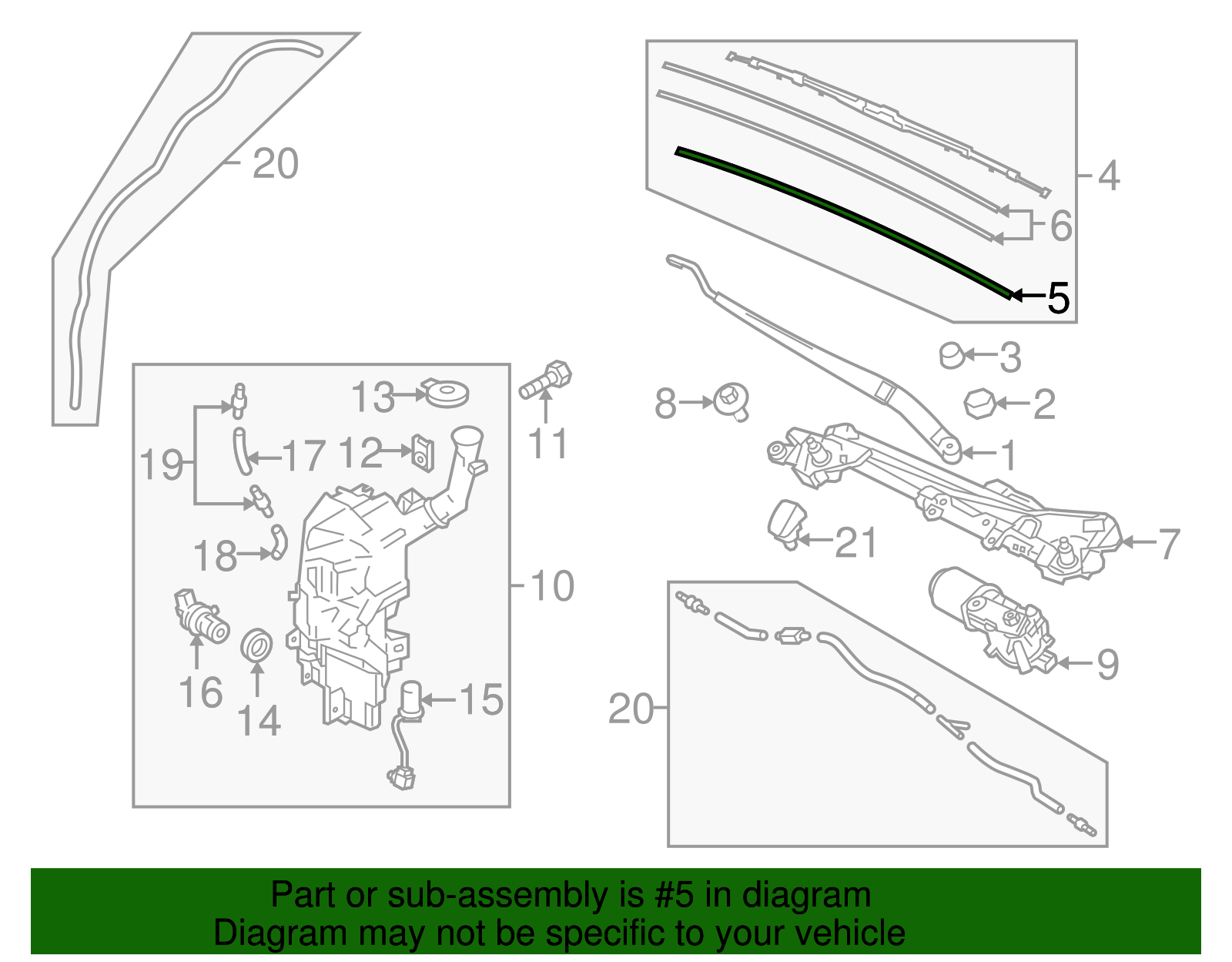 2010-2014 Mazda Blade Assembly Refill D521-67-333A | Mazda Parts Deals
