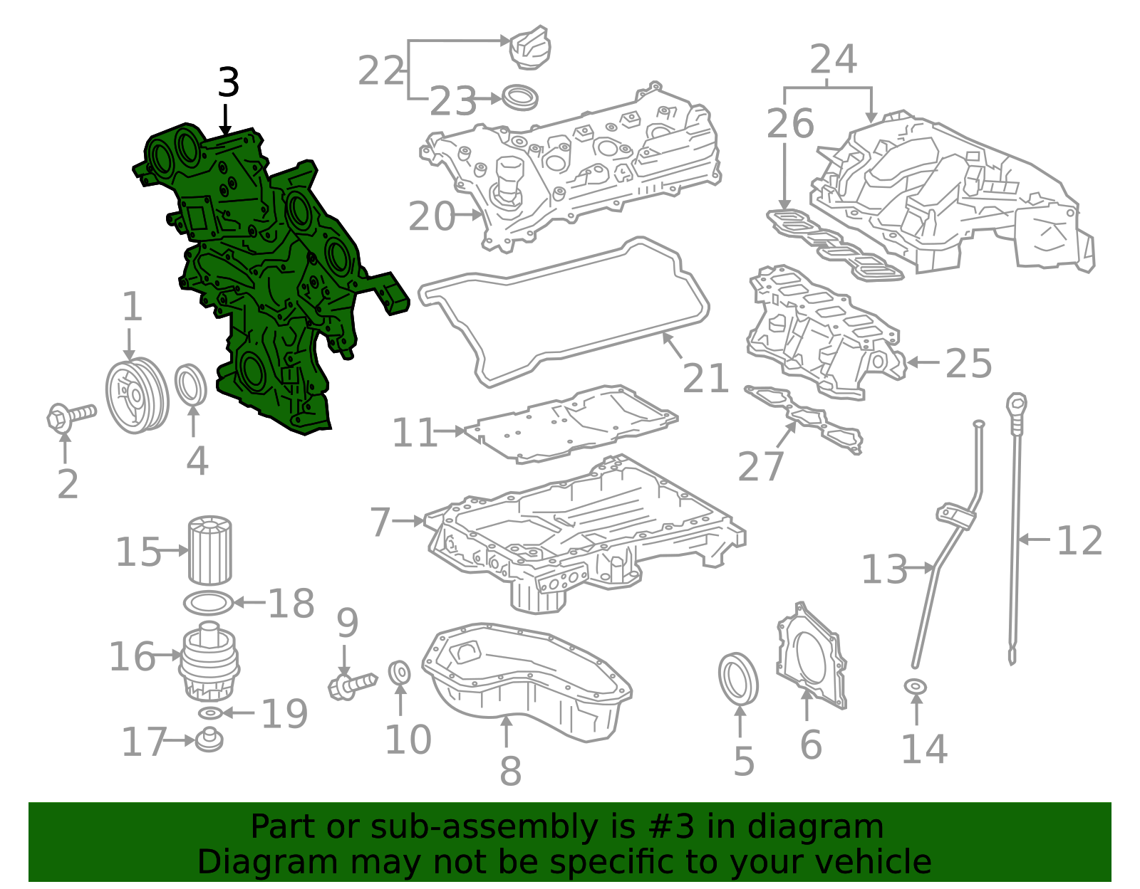 11310-0P050 - Engine Timing Cover - 2017-2024 Toyota | OEM Genuine ...