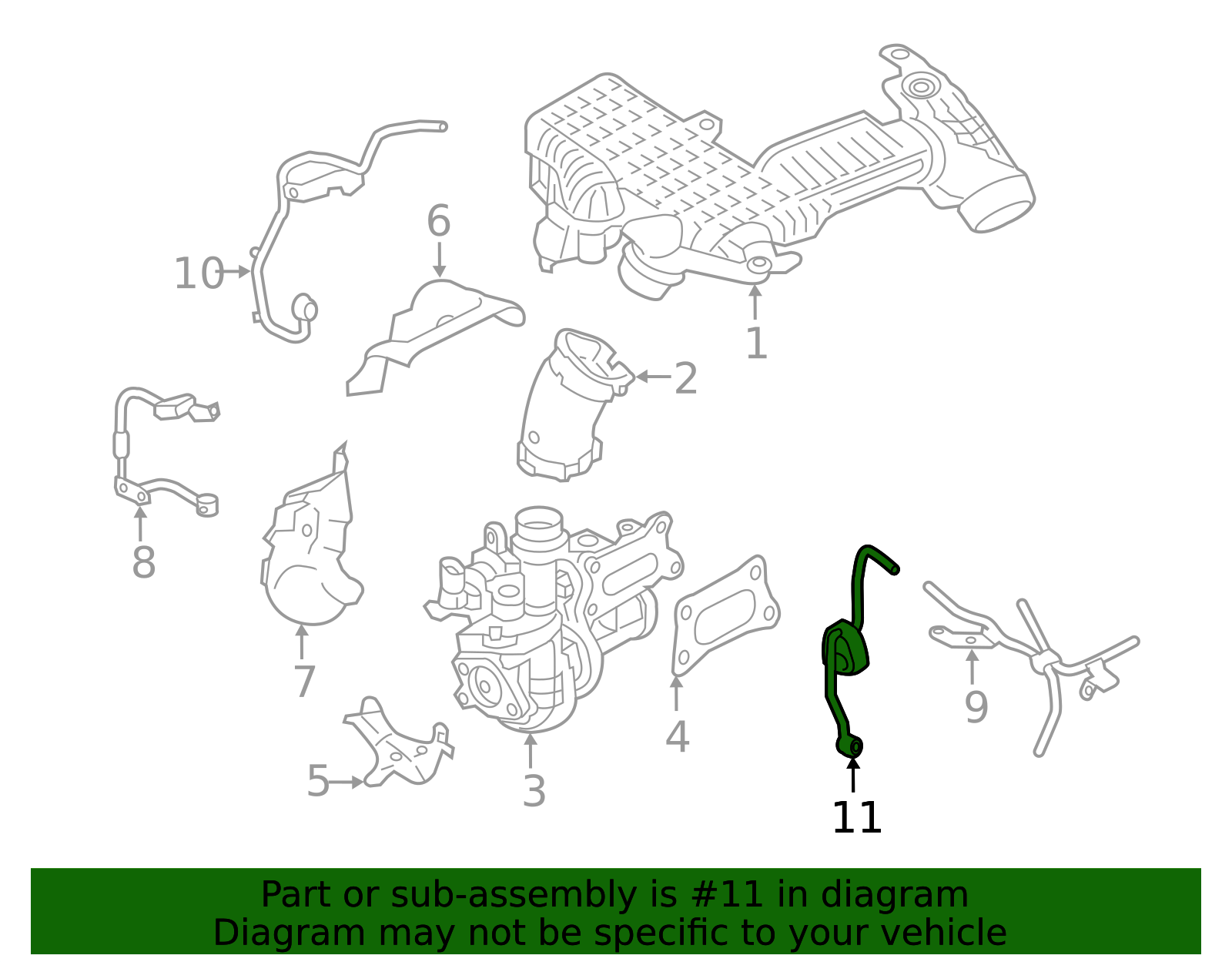 14498-5NA1A - High-Quality Turbocharger Coolant Line for 2019-2025 ...