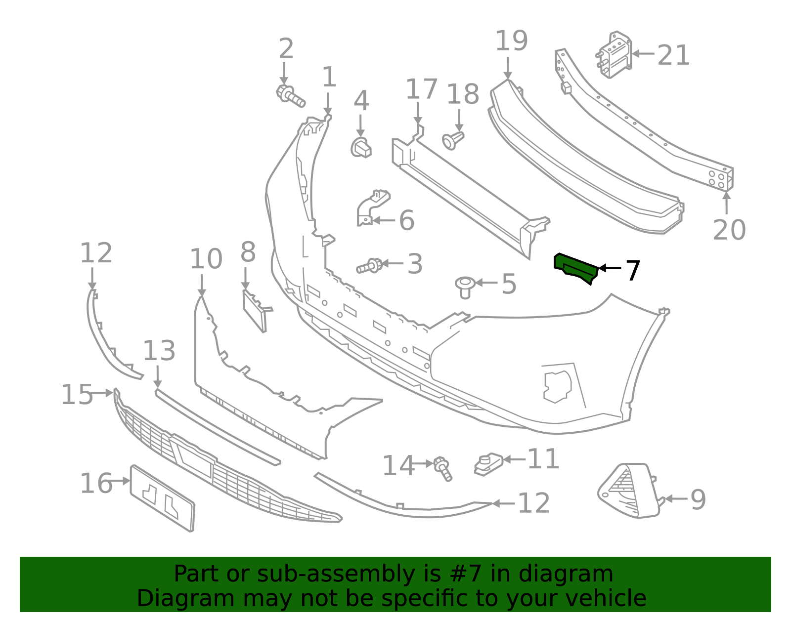 Bumper Cover Support Rail 62223-5AA0A | OEM Parts Online