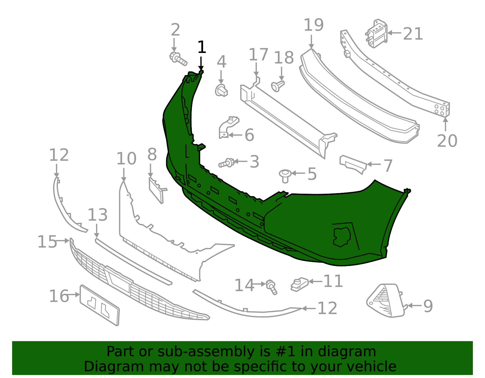 62022-9UF0H - Bumper Cover 2019-2024 Nissan Murano | Official Nissan ...