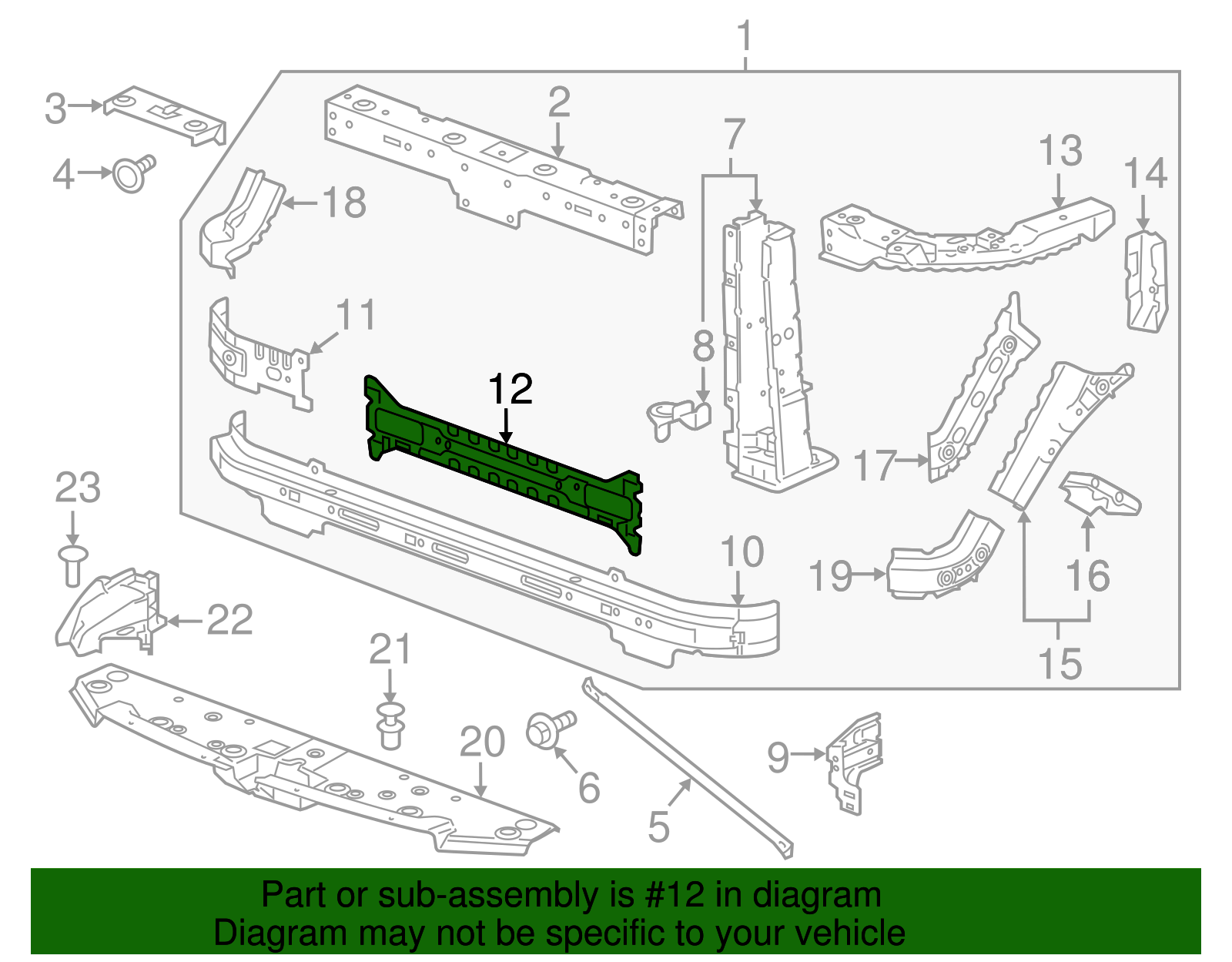 23298401 - High-Quality Front End Lower Tie Bar Reinforcement for 2015 ...