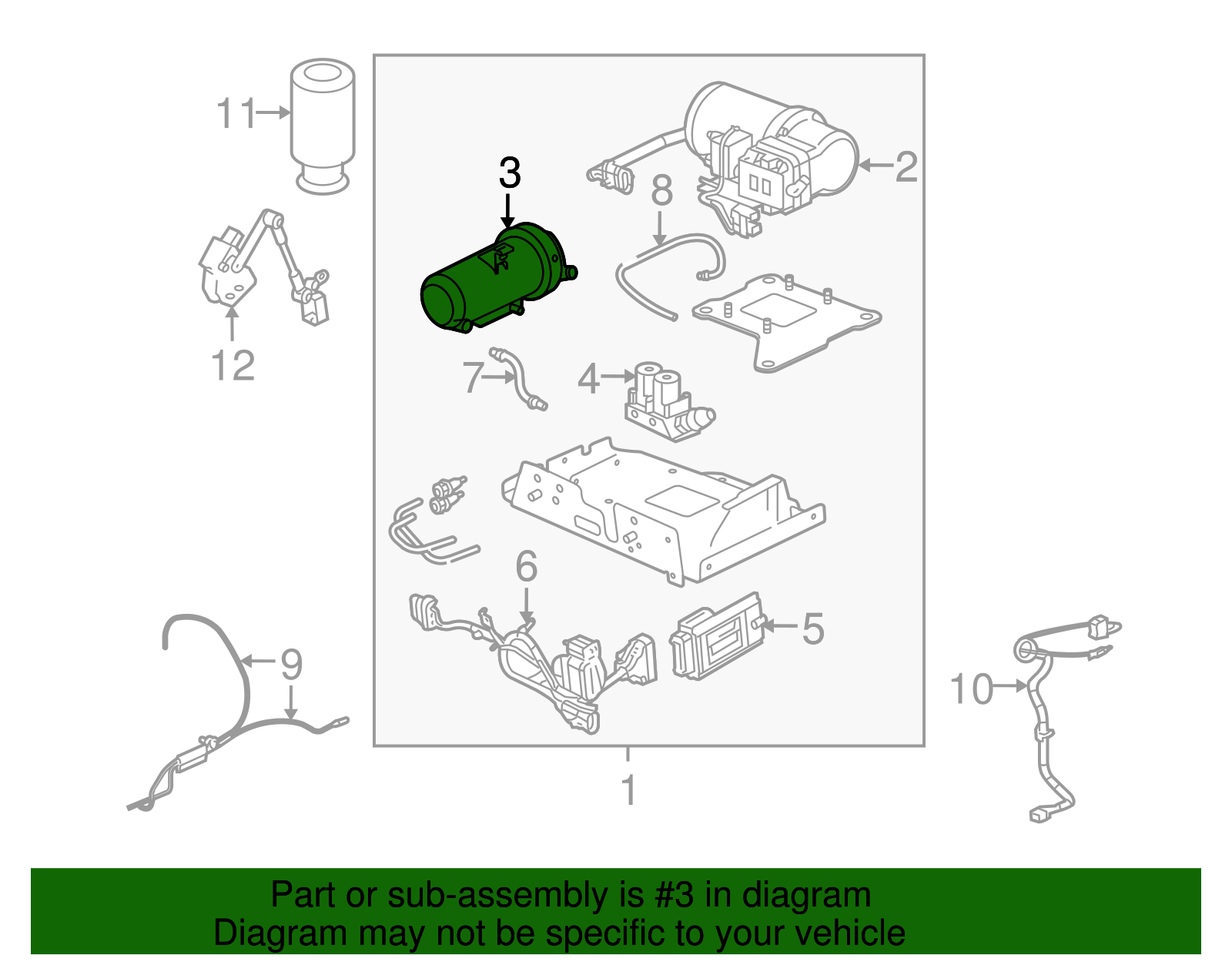 2003-2009 Hummer H2 Automatic Level Control Air Compressor Air Dryer ...