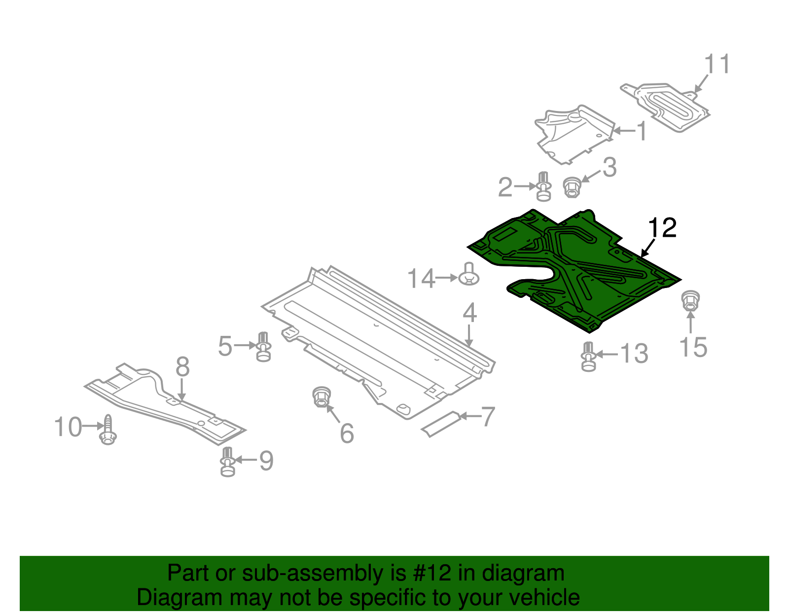 2009-2016 Audi Center Shield 8K0-825-209-A | Audi OEM Parts Online