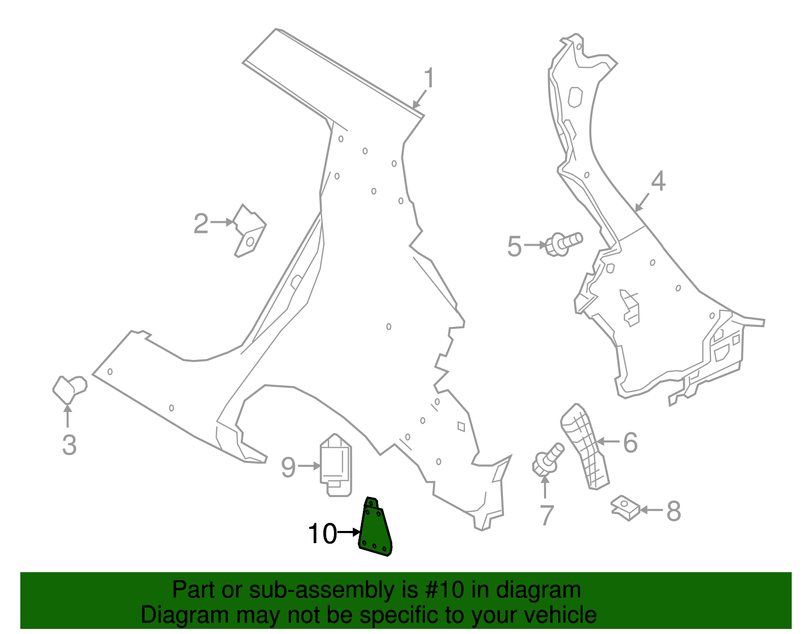 2016-2025 Nissan Blind Spot Radar Bracket K8839-3JAMA | Parts for Nissans