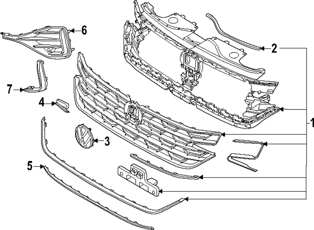 2024-2025 Volkswagen Emblem 3CN-853-600-E-DPJ | OEM Parts Online