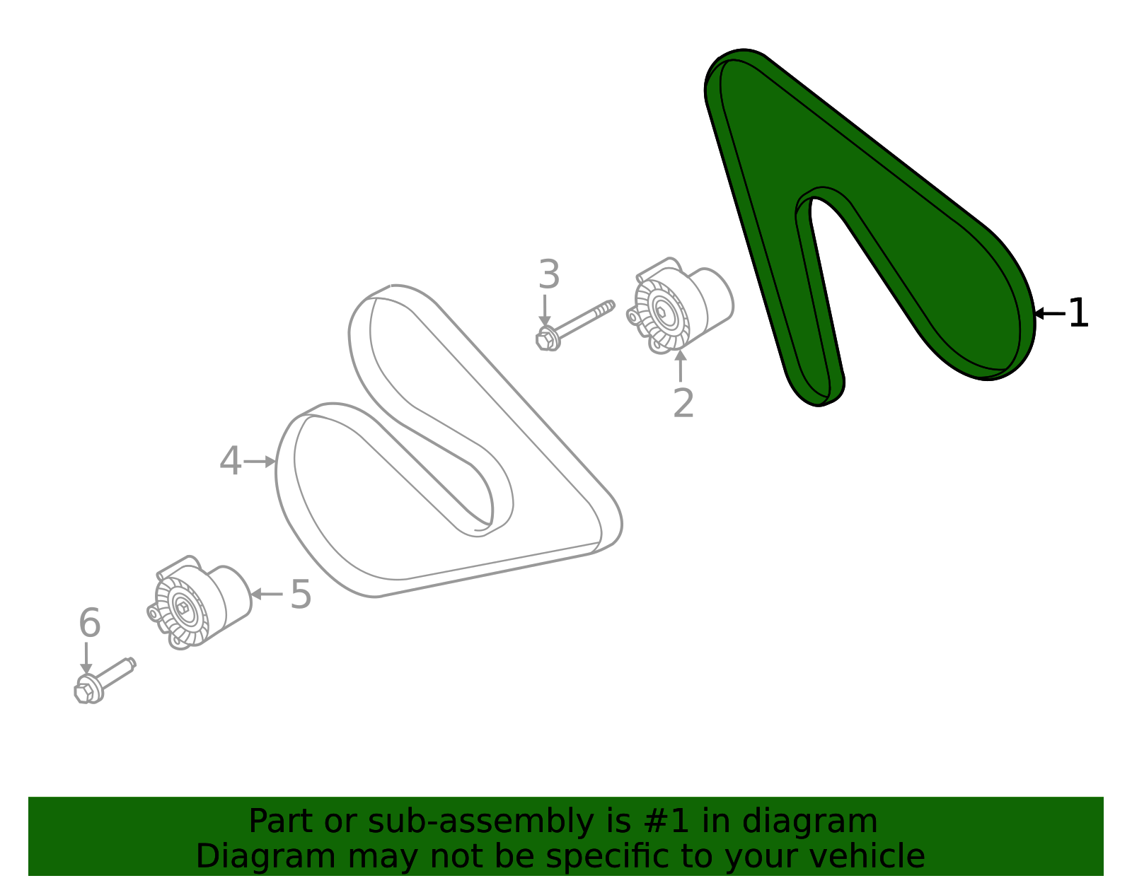 2020-2025 Ford | Serpentine Belt | LK4Z-8620-C | Walls' Ford Parts