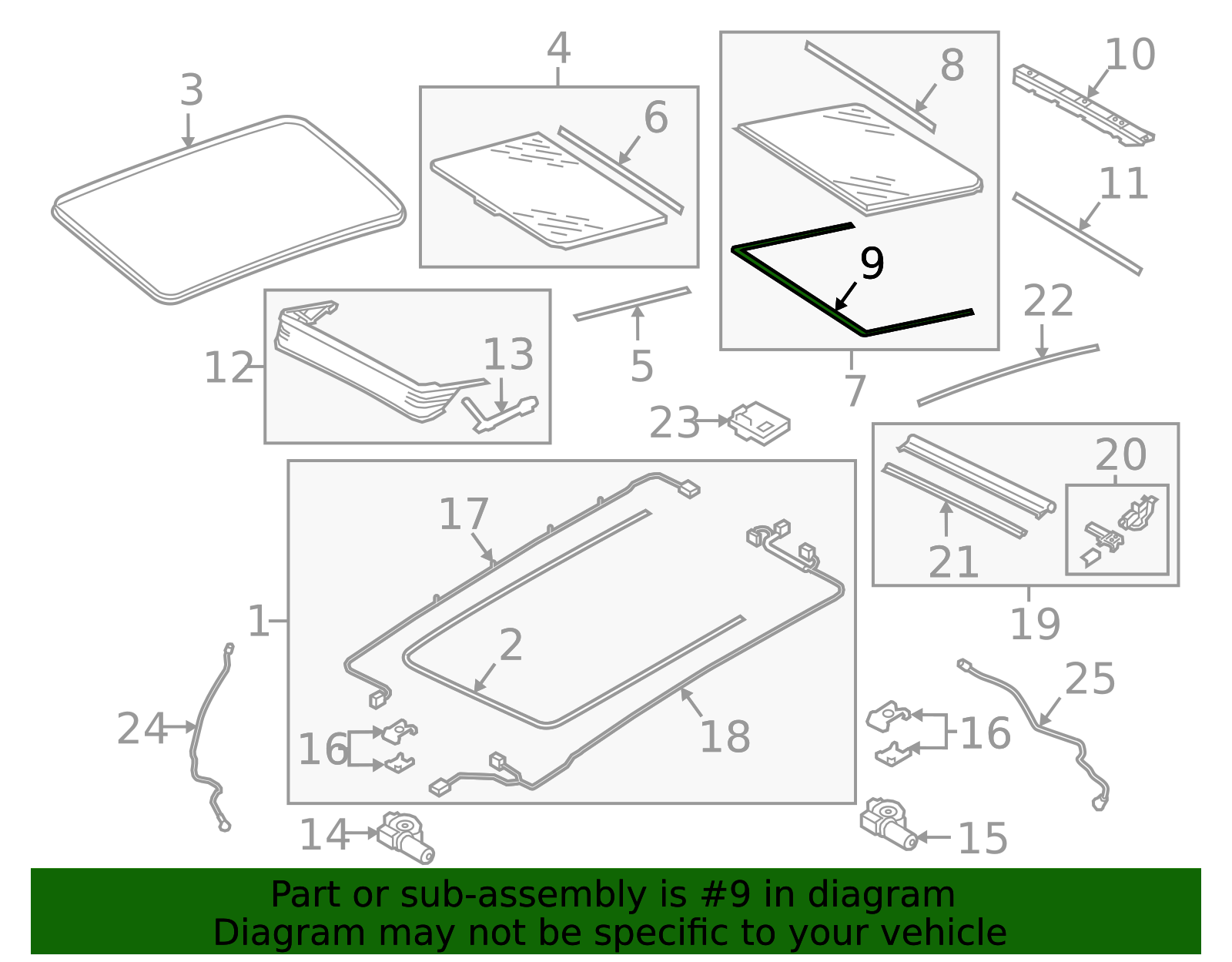 80A-877-297 - High-Quality Sunroof Glass Seal for 2018-2025 Audi ...