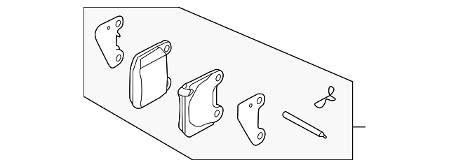 2004-2007 Subaru Impreza Rear Brake Pad Set W/hardware & Shims [sti ...