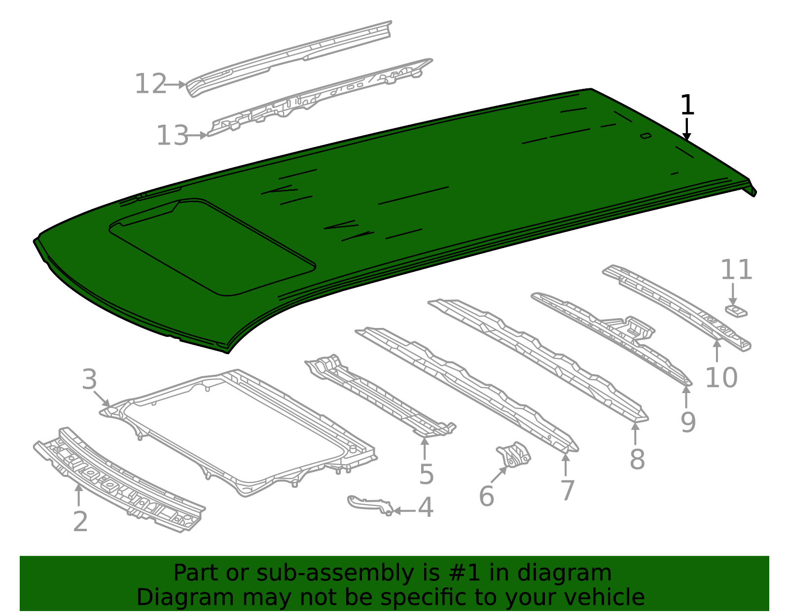 63111-35340 - Roof Panel 2025 Toyota 4Runner | Longo Toyota Parts