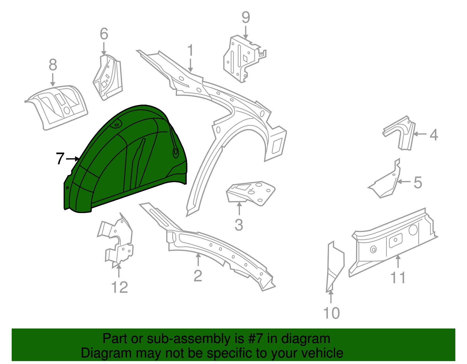 2012-2019 Volkswagen Beetle Inner Wheelhouse 5C5-810-425 | VW Direct Auto Parts