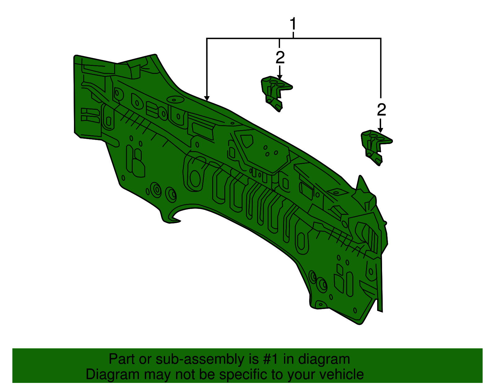 2016-2018 Toyota Rear Body Panel 58307-47090 | Toyota Parts Center
