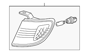 Genuine Toyota Parking / Side Marker Light (Left) part# 81620-04080 for ...