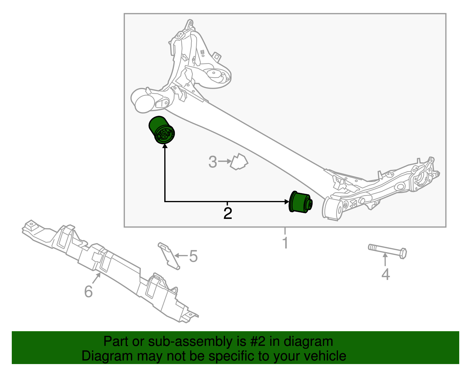 55160-3X000 - Axle Beam Mount Bushing 2014-2018 Kia | Kia.Parts Store