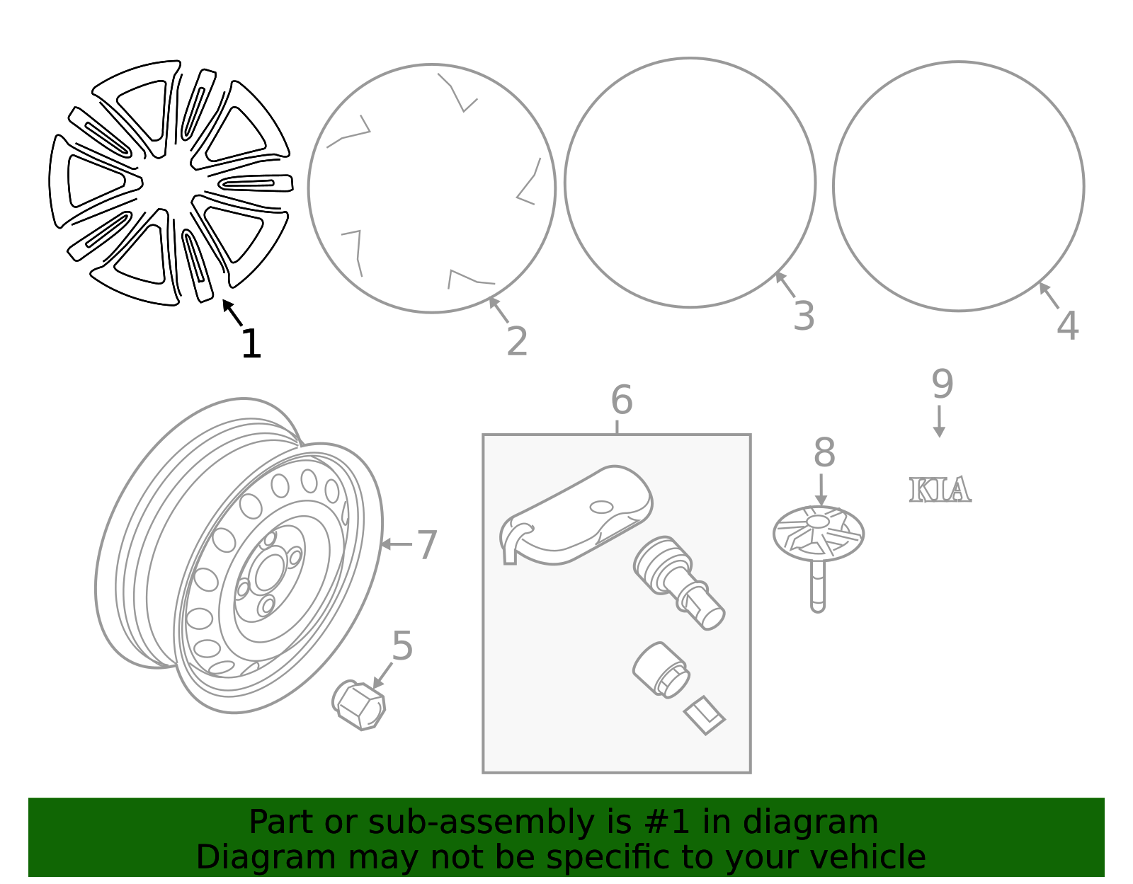 52910-D9210 - Wheel, Alloy 2017-2019 Kia Sportage | Kia.Parts Store
