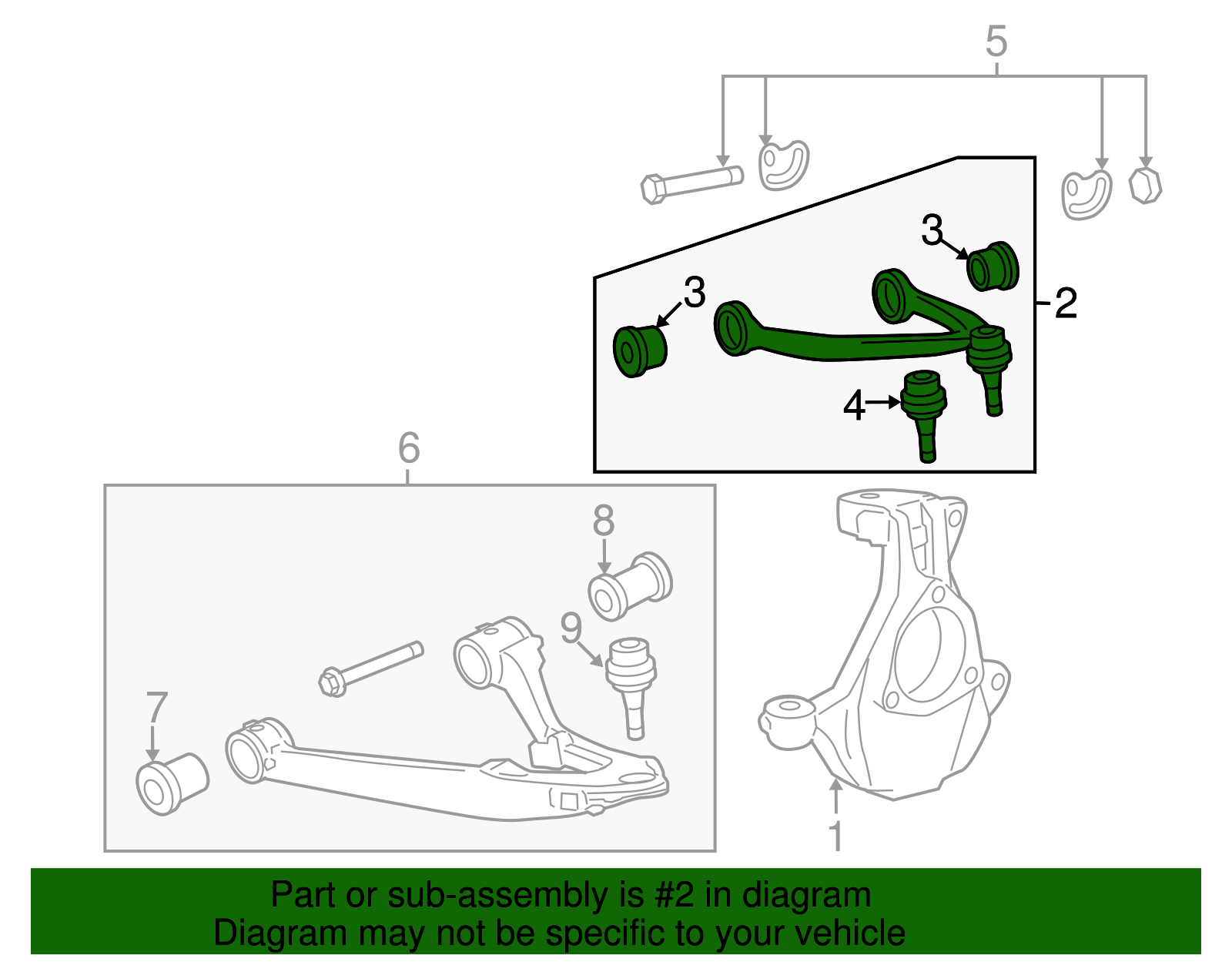 2014-2020 GM Upper Control Arm 84628487 GM | GMPartsDirect.com