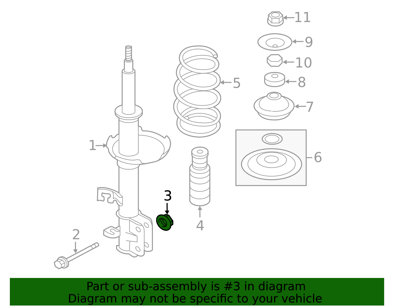 54588-1HA0B - Strut Nut Official Nissan Parts Store
